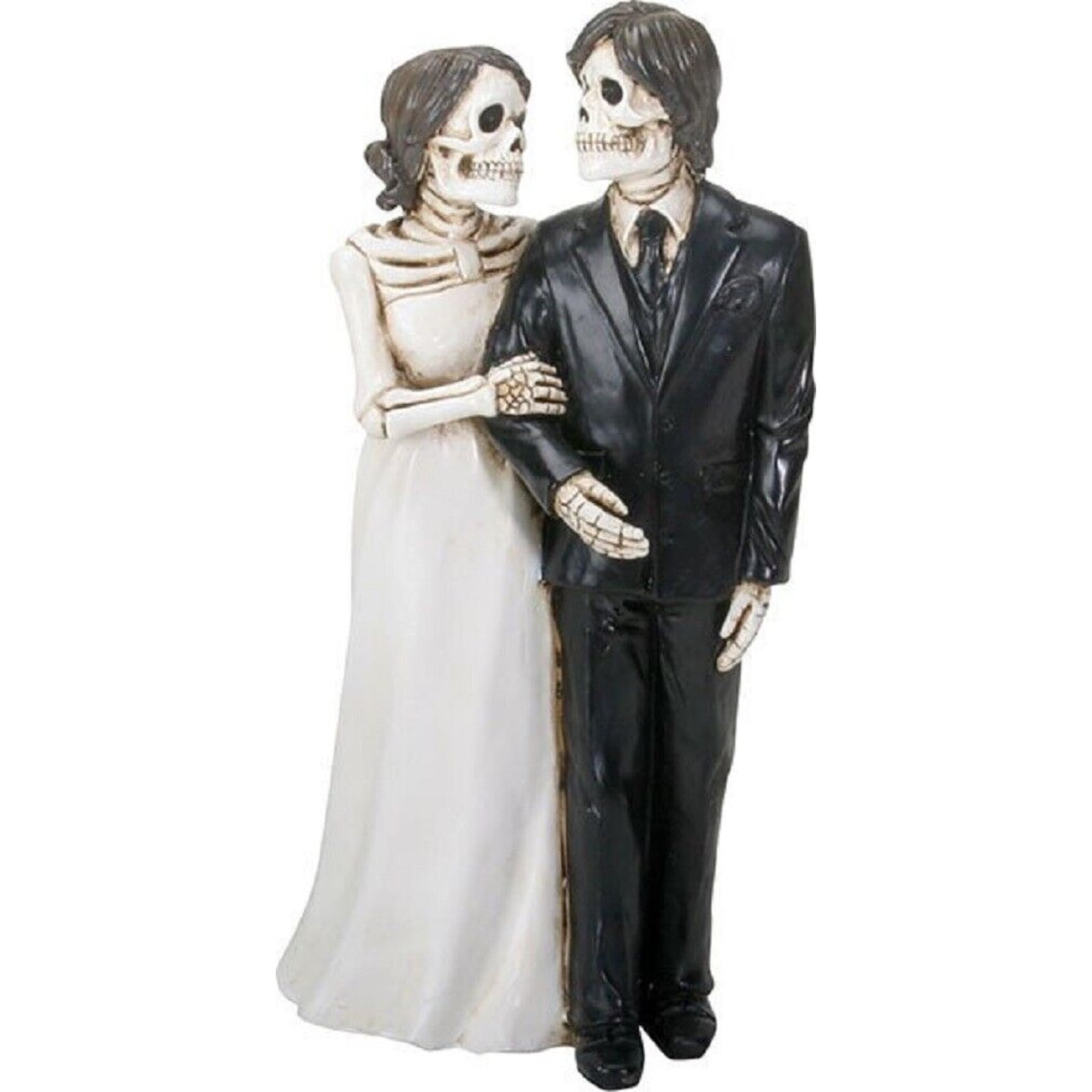 Love Never Dies Skeleton Wedding Bride and Groom Holding Hands Figurine New - Walmart.com