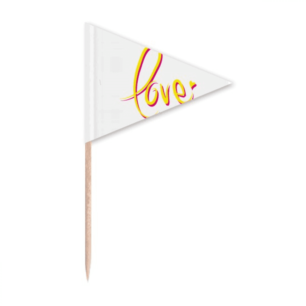 Love Parents Father Mather Faly Toothpick Triangle Cupcake Toppers Flag ...