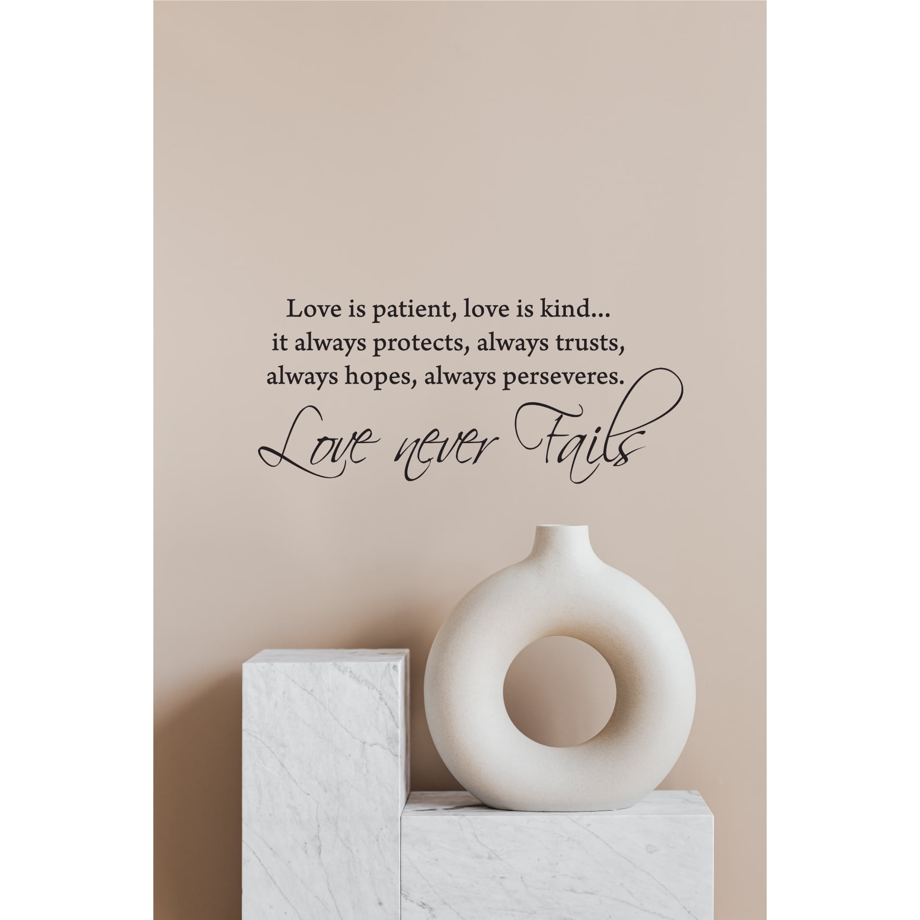 Love is Patient Love is Kind Vinyl Wall Art - Inspirational Bible Quote ...