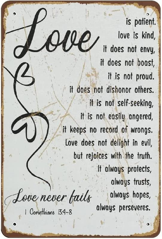 Love is Patient Sign Bible Verse Sign Love is Kind 1 Cor 13 Sign ...