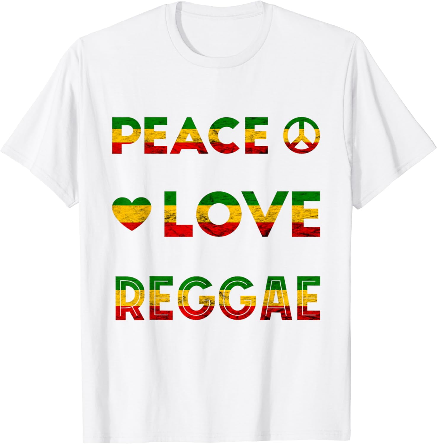 Love Peace Reggae Rastafarian Reggae Music Rastafari Roots T-Shirt ...