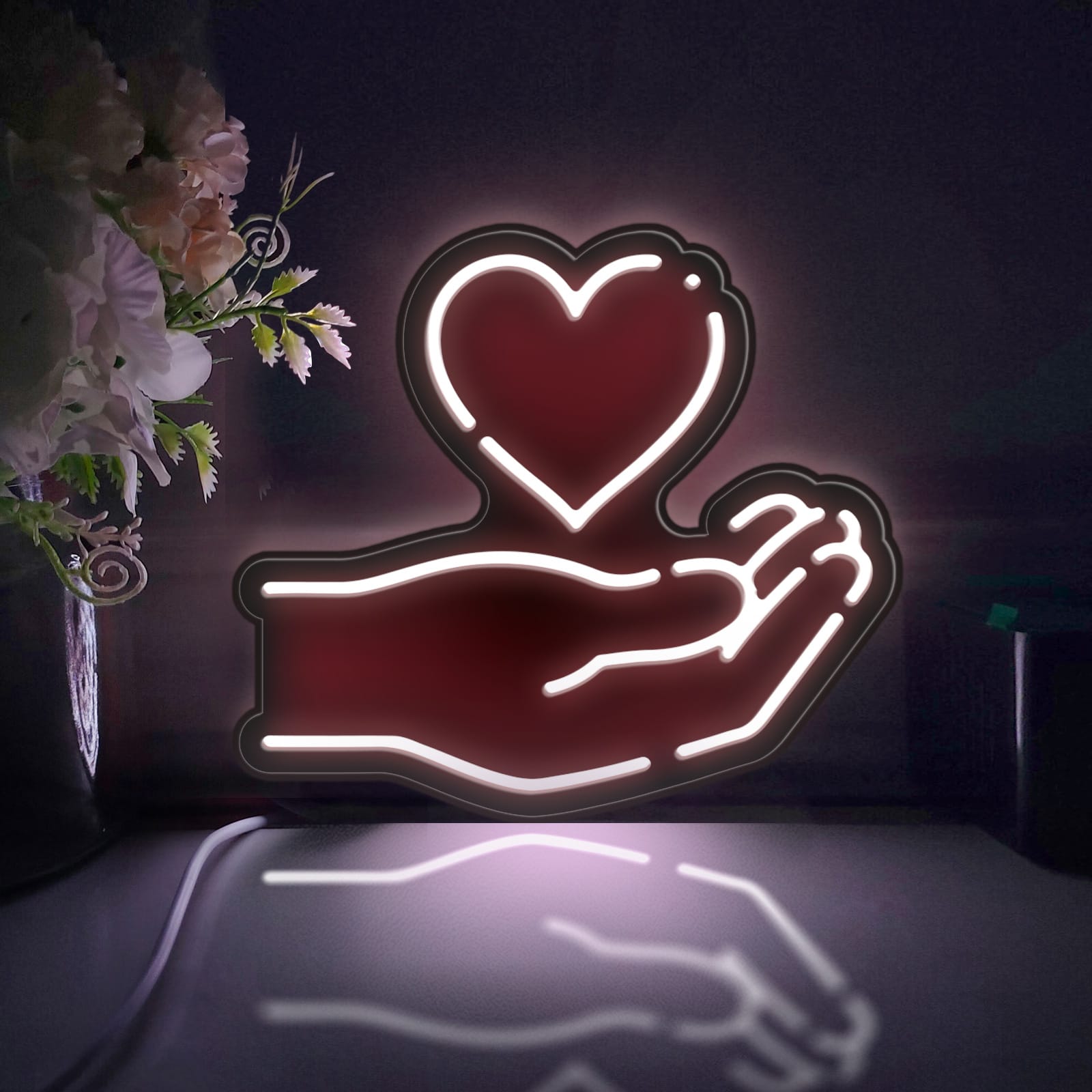 Love Peach Led Light Box, Dimmable Neon-Like Light Signs USB Power for ...