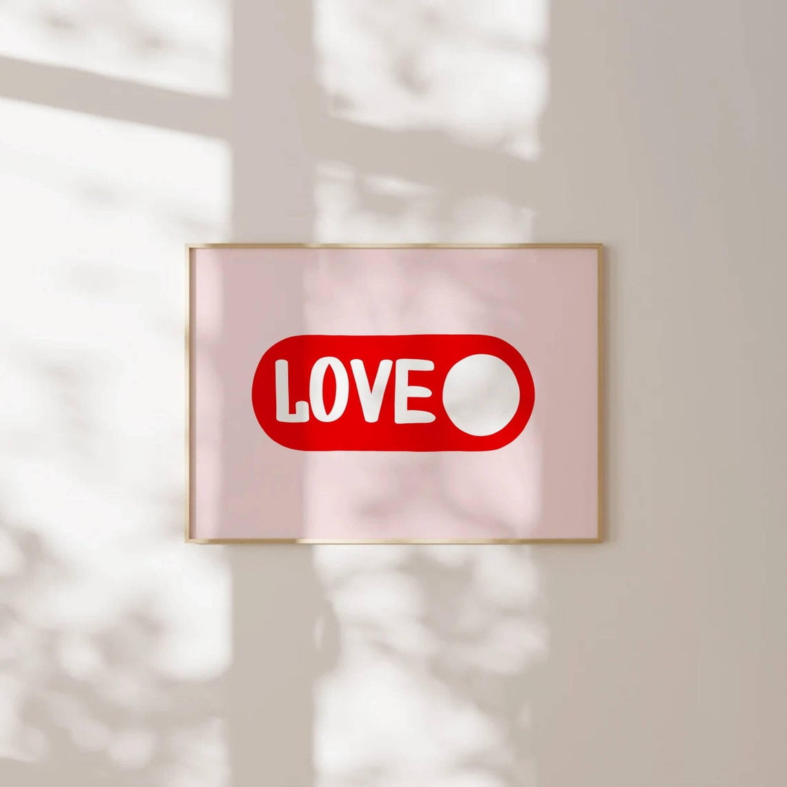 Love Pink Above Bed Horizontal Print Dorm Room Posters Teen Girl ...