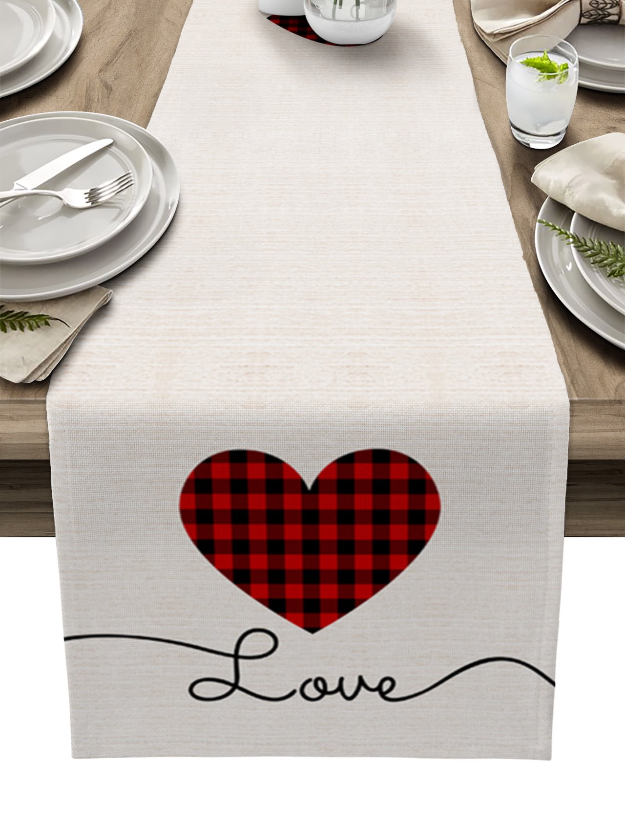 Love Plaid Stripes Retro Table Runner Luxury Hotel Wedding r Table ...