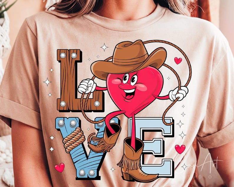 Love Png, Western Love Heart Png, Country Style Love'S Day Png ...