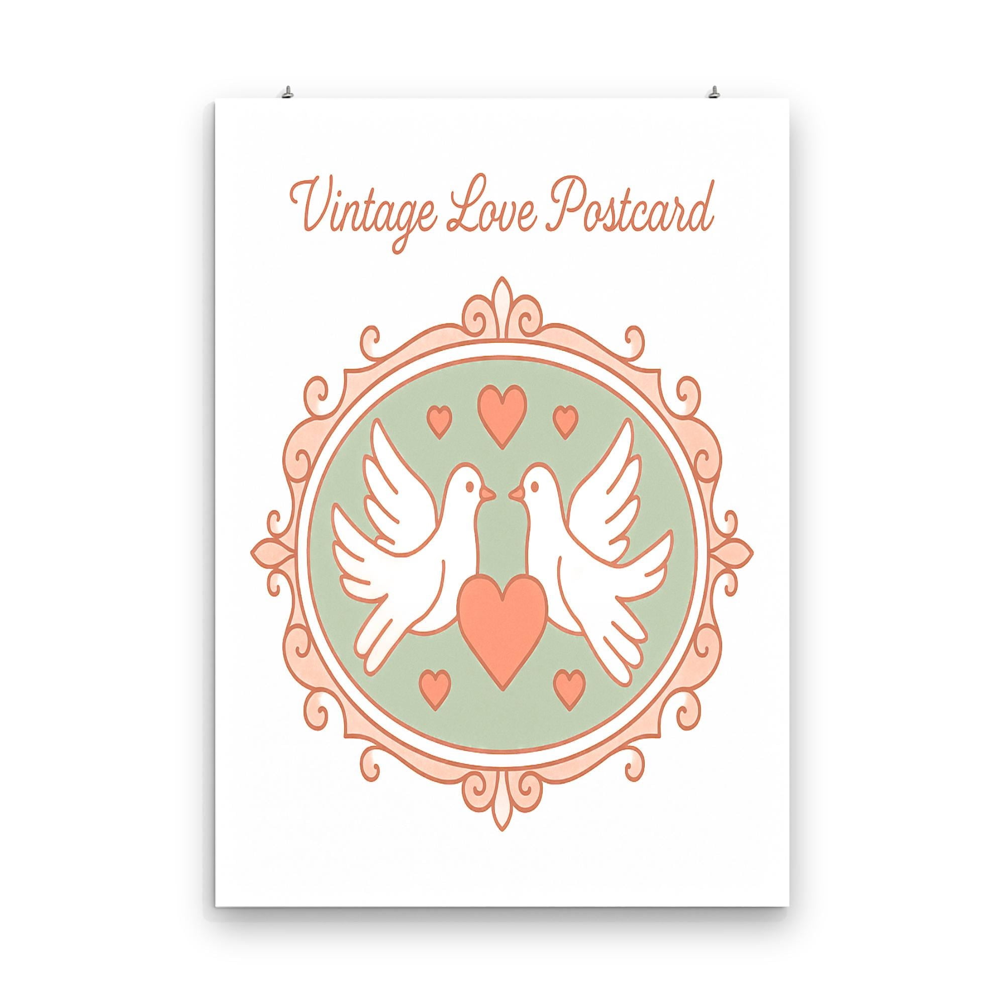 Vintage Love Poster - Romantic Decor - 13x19 Poster Print - Wall Art ...