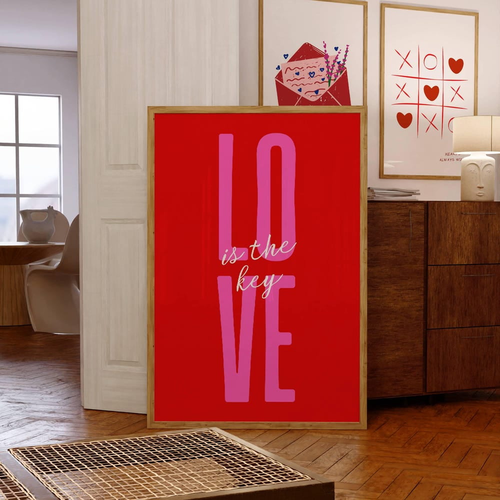 Love Poster, Aesthetic Love Wall Art, Retro Maximalist Print, Trendy ...