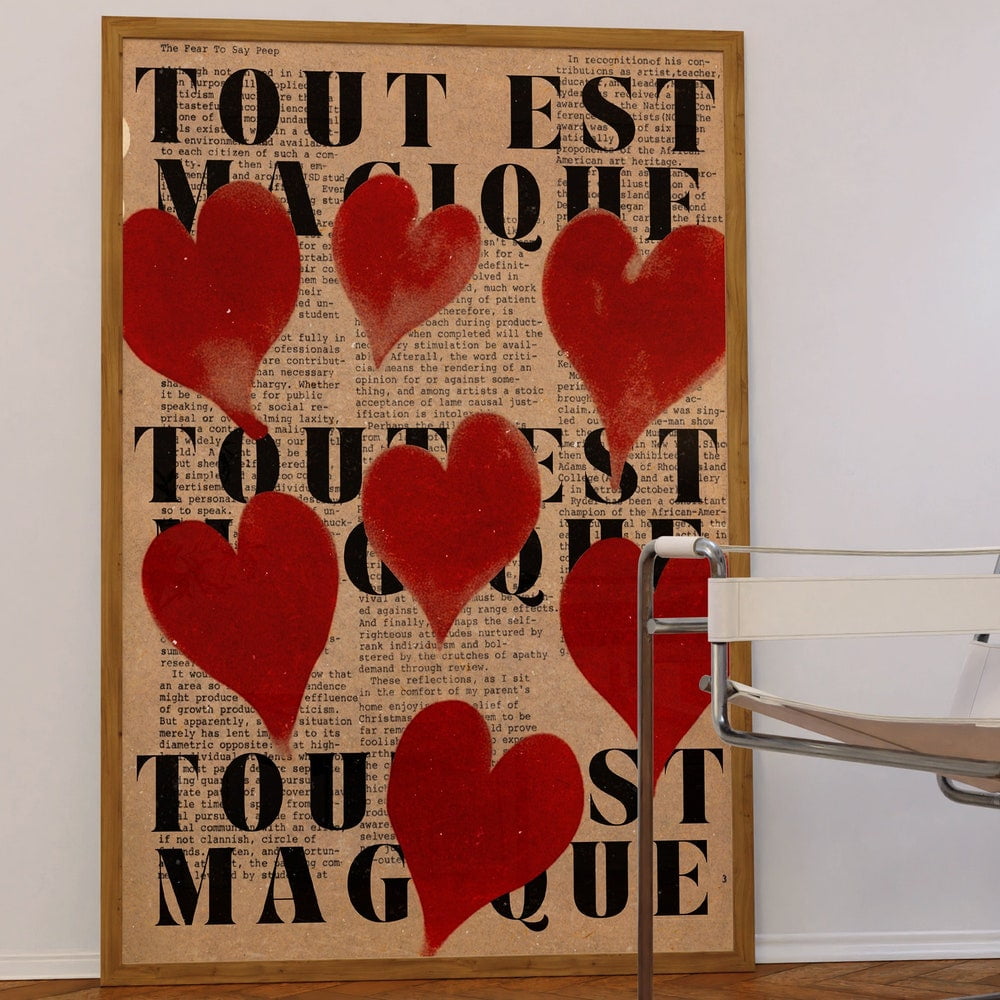 Love Poster, Retro Print, 70S Poster, Red Wall Art, Psychedelic Poster ...
