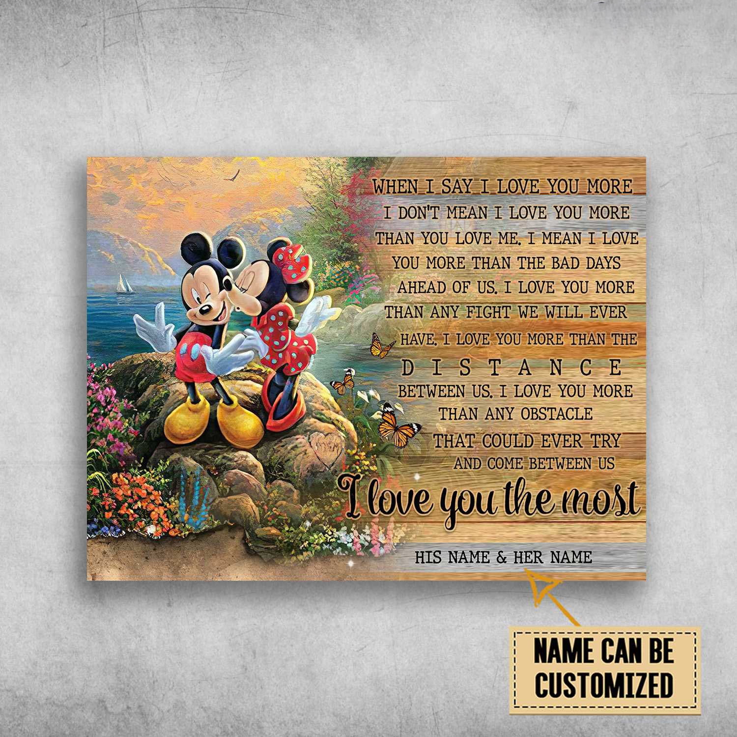 Love Poster, When I Say I Love You More Customized Personalized NAME 11 ...