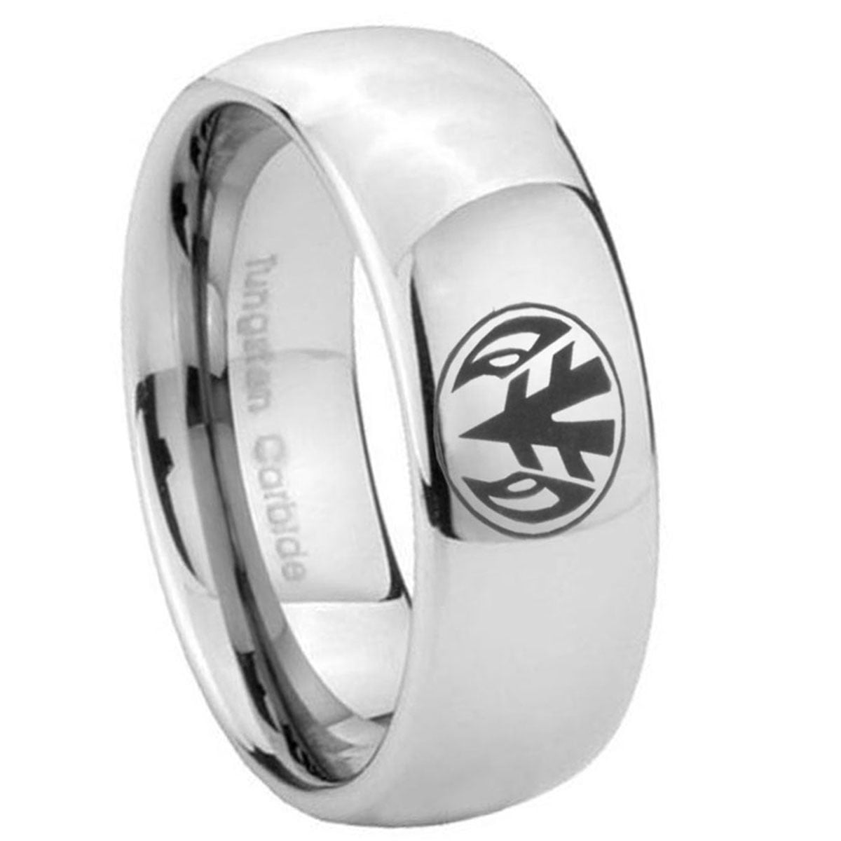 Tungsten Love Power Rangers 8mm Gray Polished Dome Men's Ring - Walmart.com