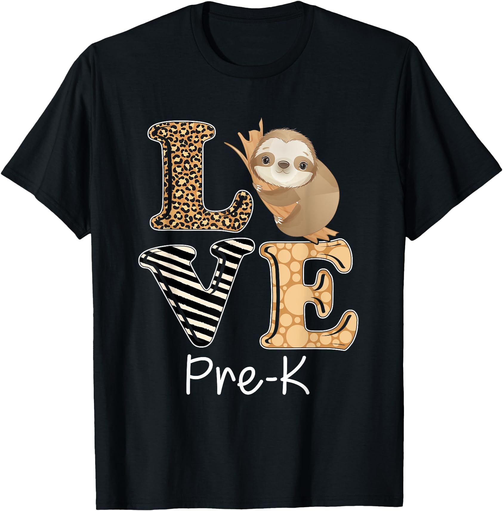 Love Pre-K Sloth Preschool Pre-K Teacher Back To School T-Shirt for Men ...