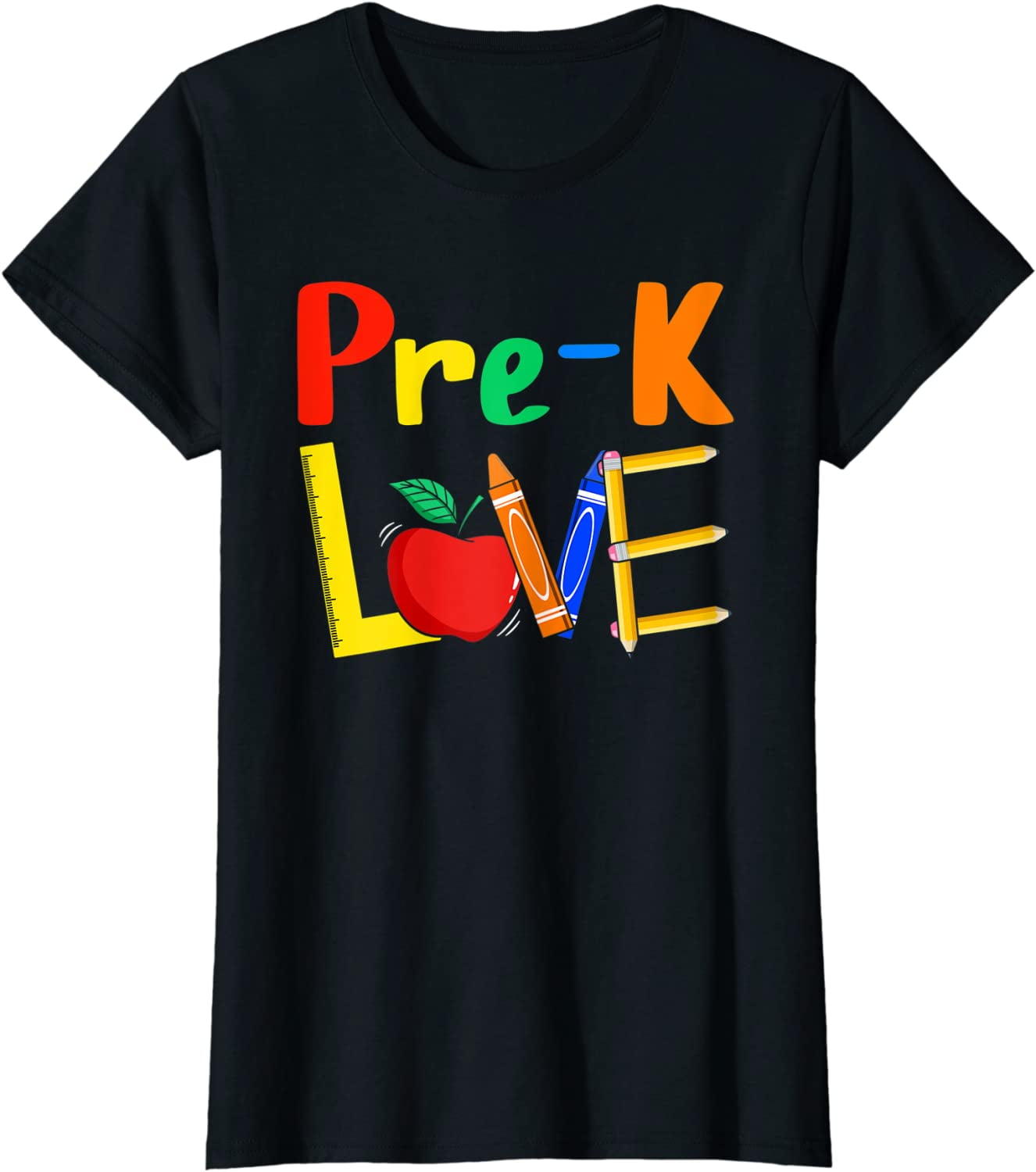 Love Pre-K Teacher Back To School Love Teaching T-Shirt Summer Crewneck ...