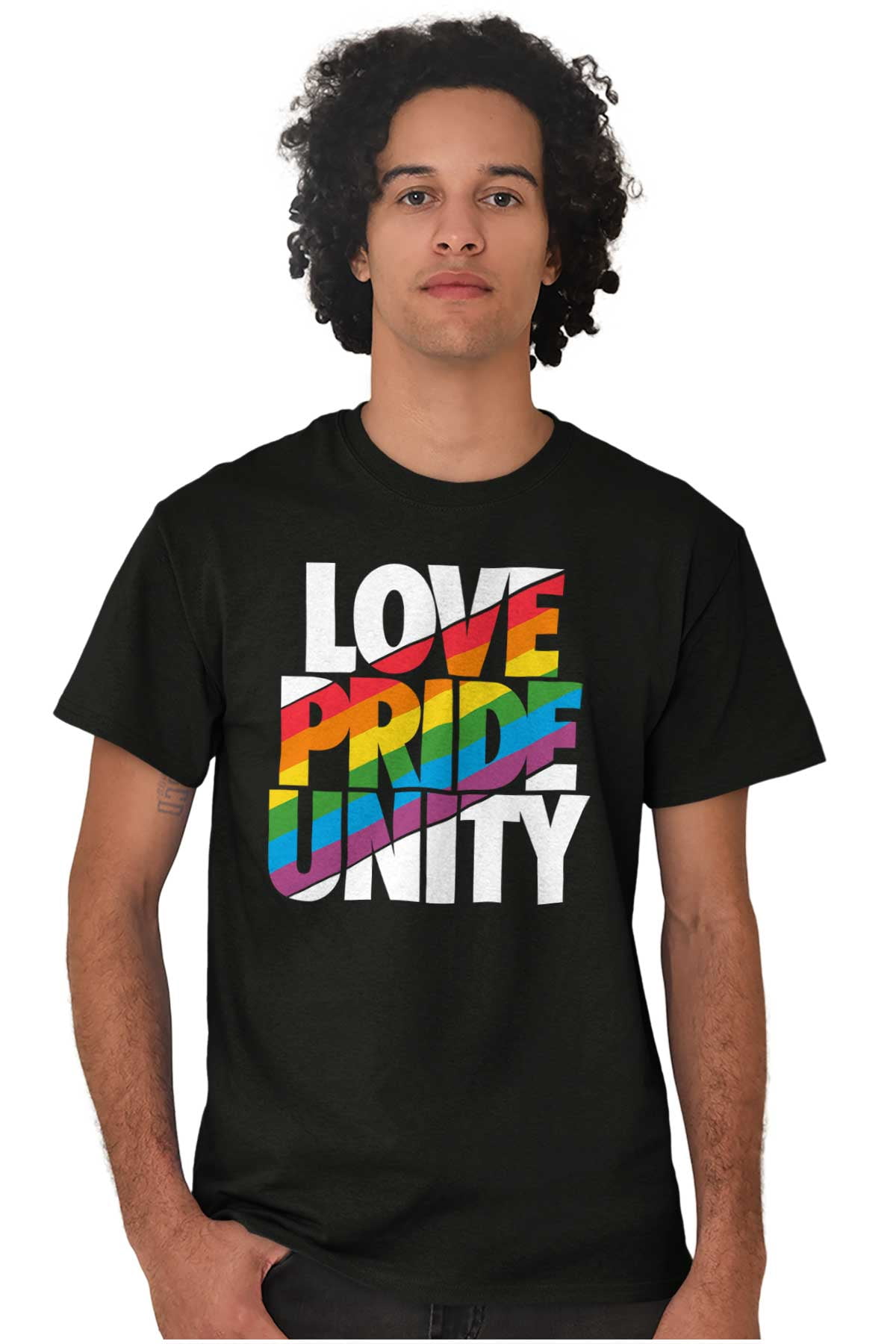 Love Pride Unity Gay LGBT Rainbow Men's Graphic T Shirt Tees Brisco ...