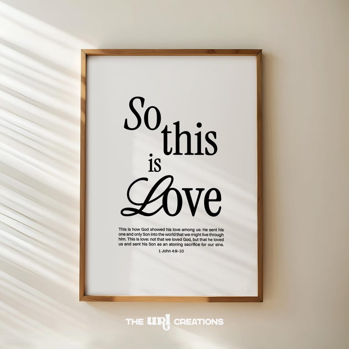 So This Is Love Print, Minimalist Christian Wall Art, Bible Verse ...