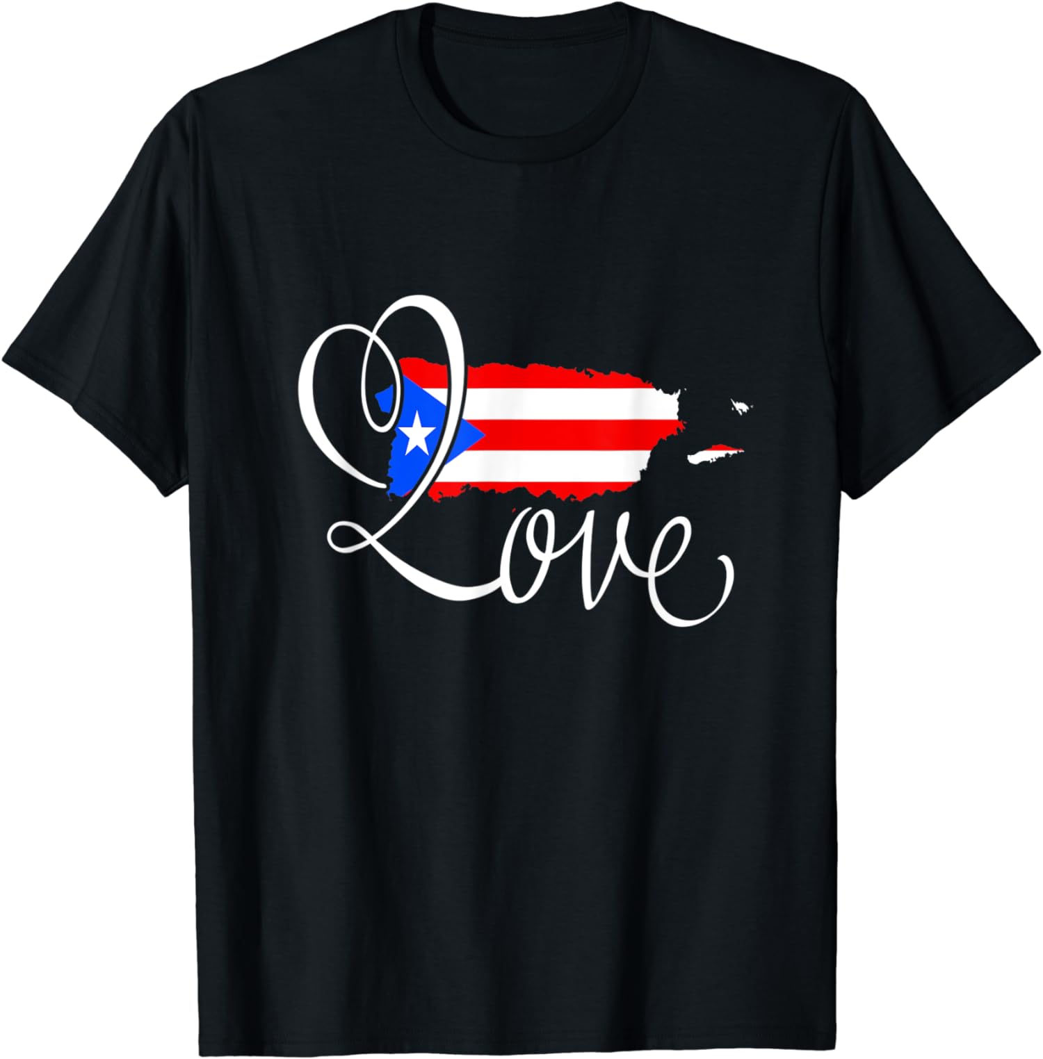 Love Puerto Rican Pride Boricua Flag T-Shirt - Walmart.com