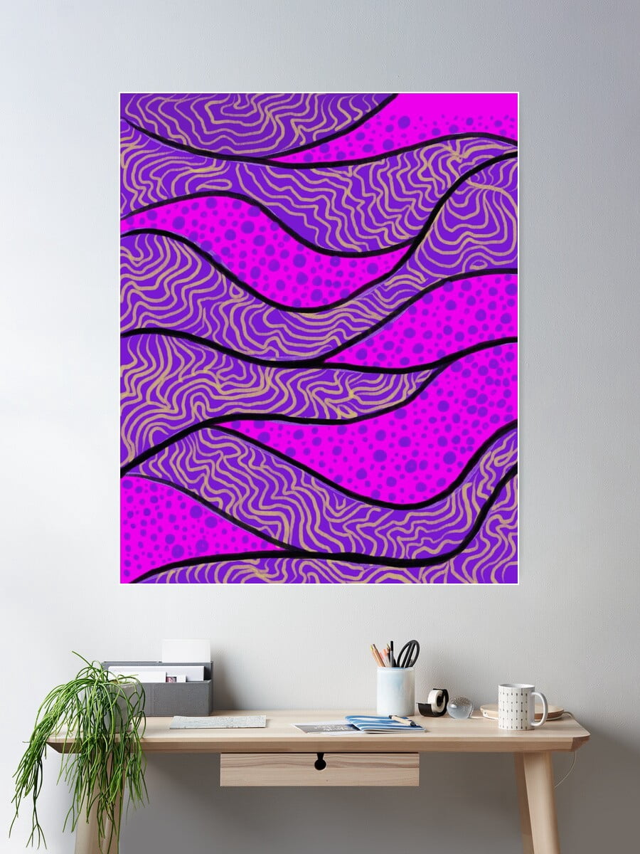 Love Purple Poster Wall Art, Modern Wall Decor For Living Room Bedroom ...