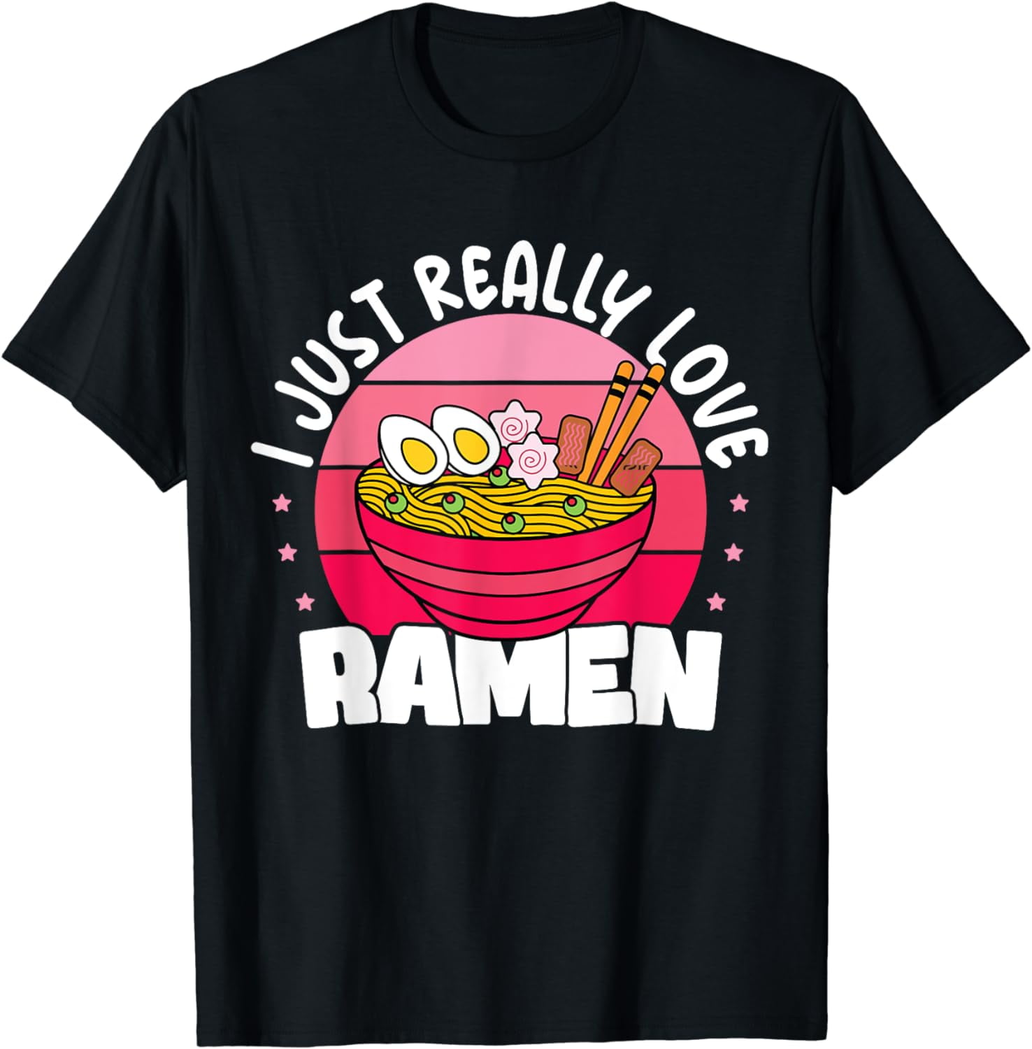 Love Ramen Noodle Japanese Anime Girls Boys & Manga Kawaii T-Shirt ...