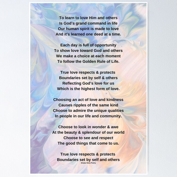 Love Ripple Effect Poem Poster- Unframed Poster | Wall Art | Perfect ...