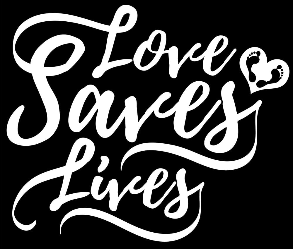 Love Saves Lives Pro-Life Vinyl Cut-Out Sticker - Walmart.com