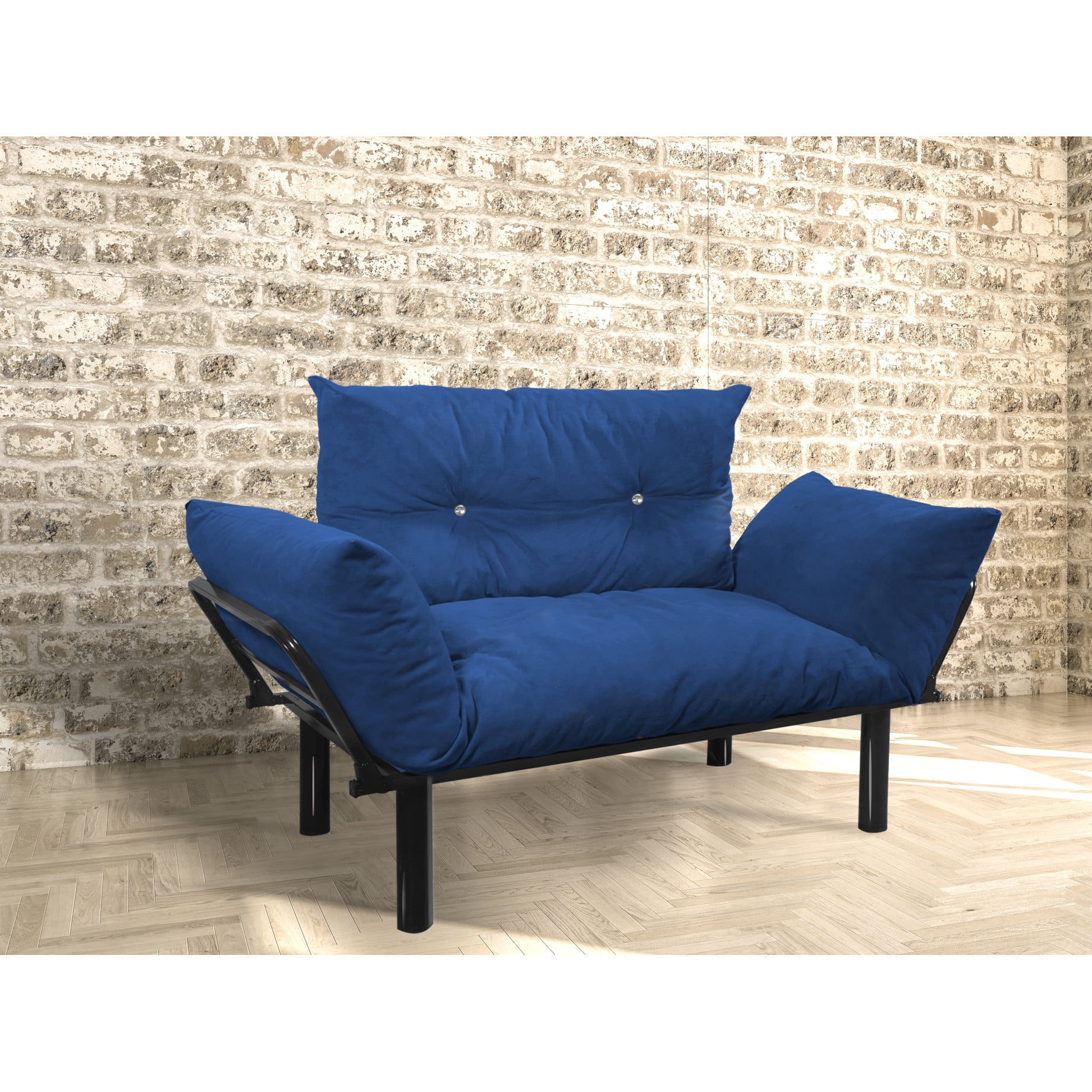 Love Seat In Blue - Space Futon For Living Room And Bedroom Use. High ...
