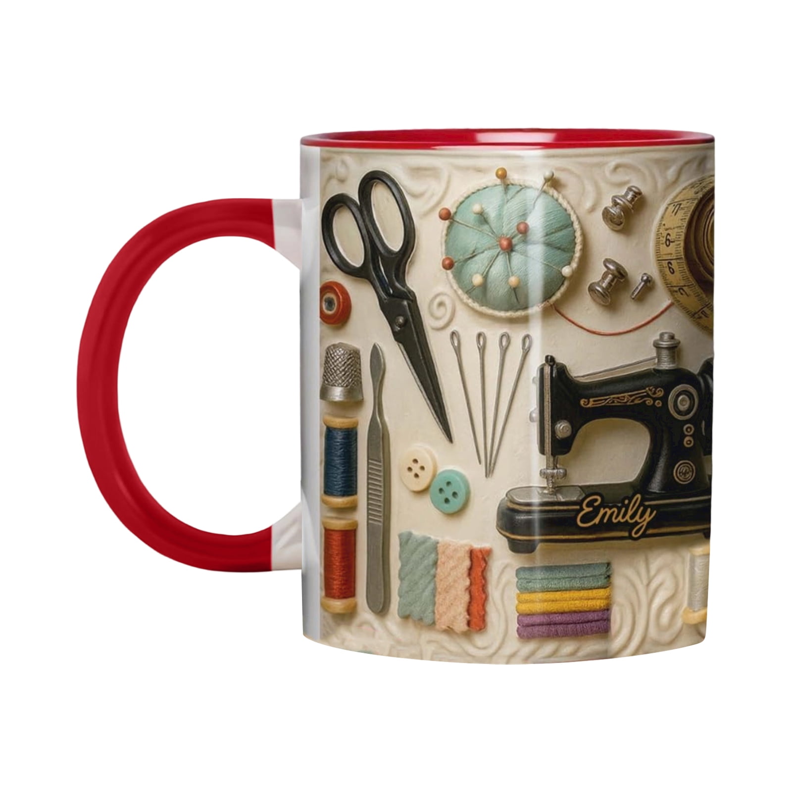 Love Sewing Ceramic Mug, Perfect Gift For Creative Souls With Sewing ...