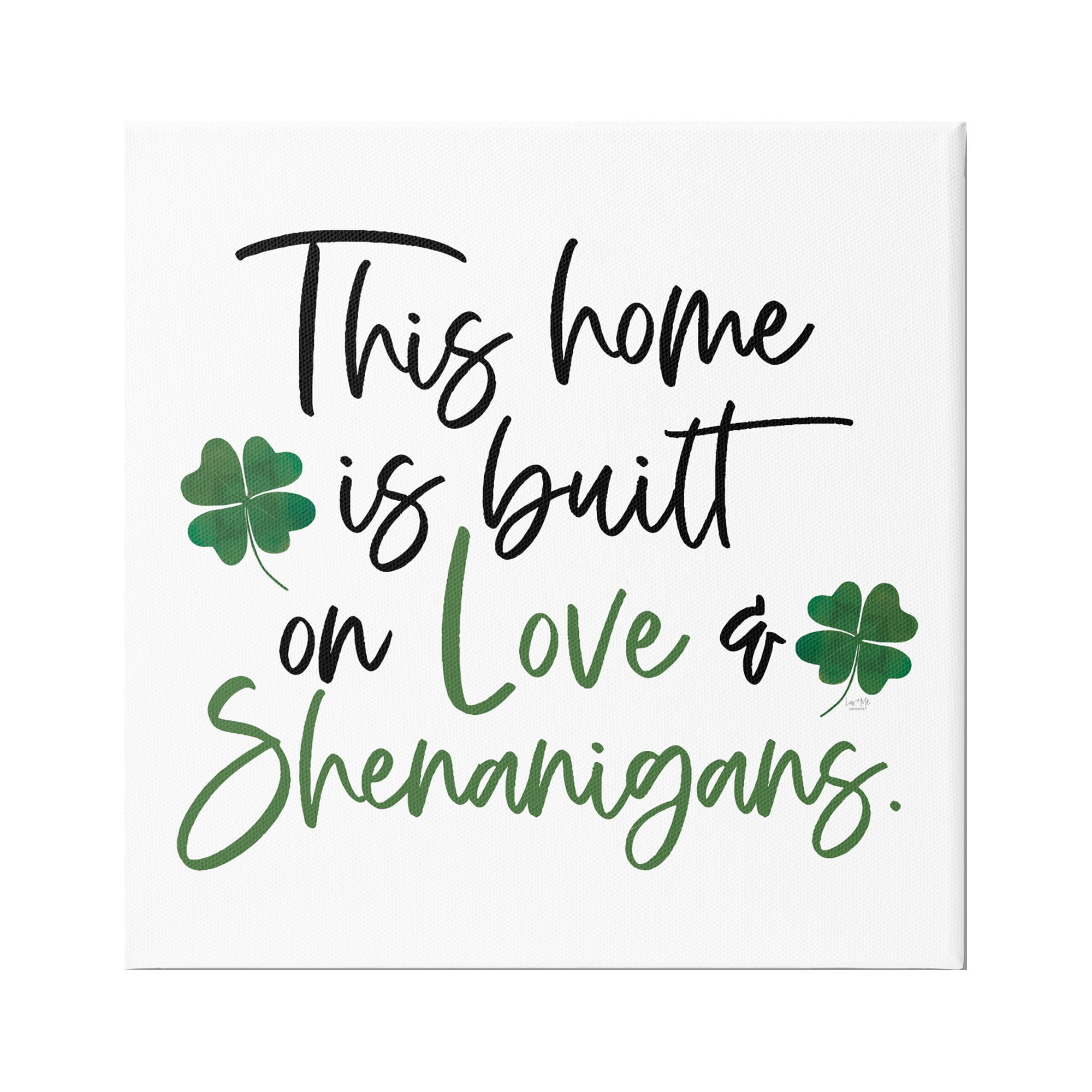 Love & Shenanigans Lucky Green Clover Calligraphy Quote Inspirational ...