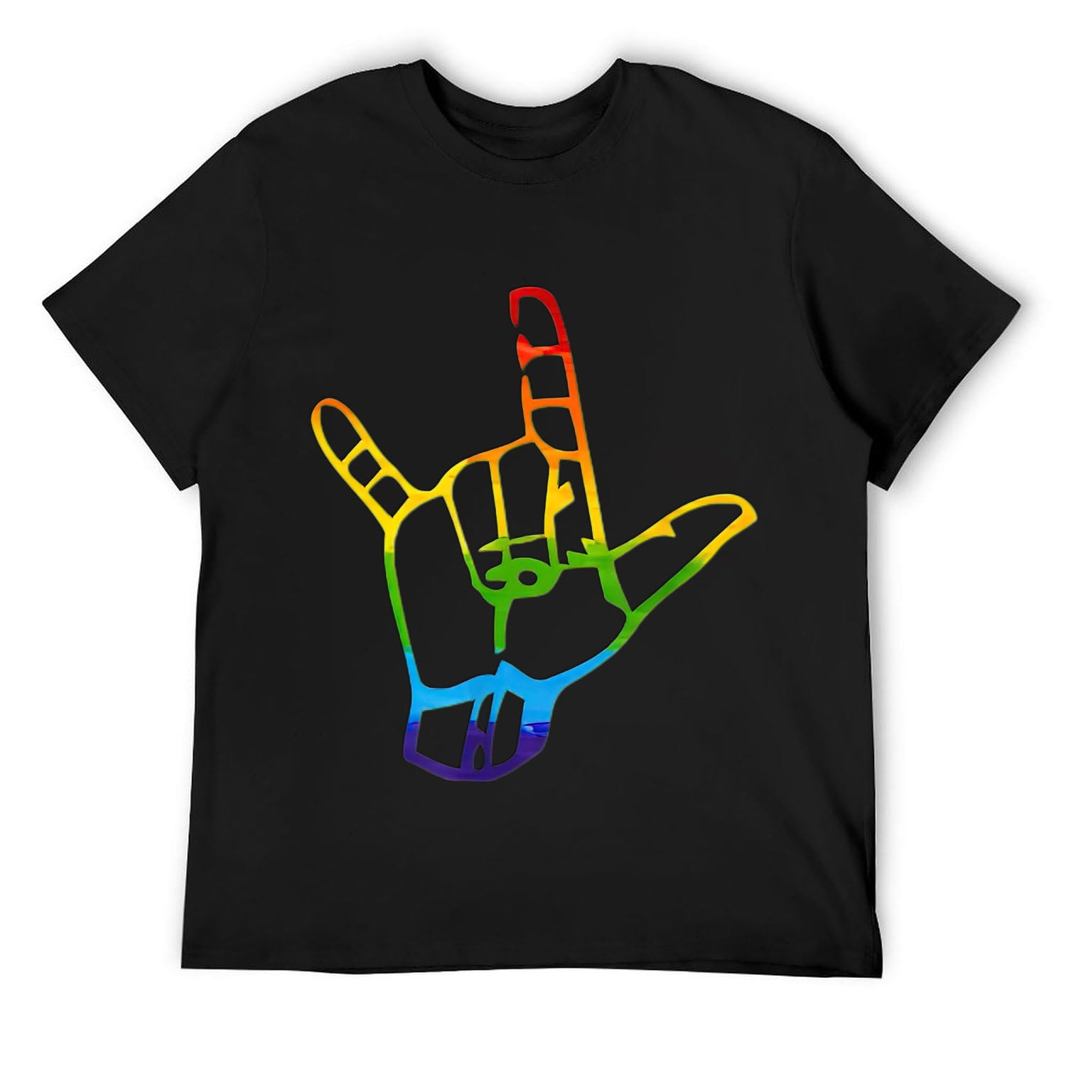 Love Sign LGBT Rainbow Hand signs Love Wins Sign Language T-Shirt ...