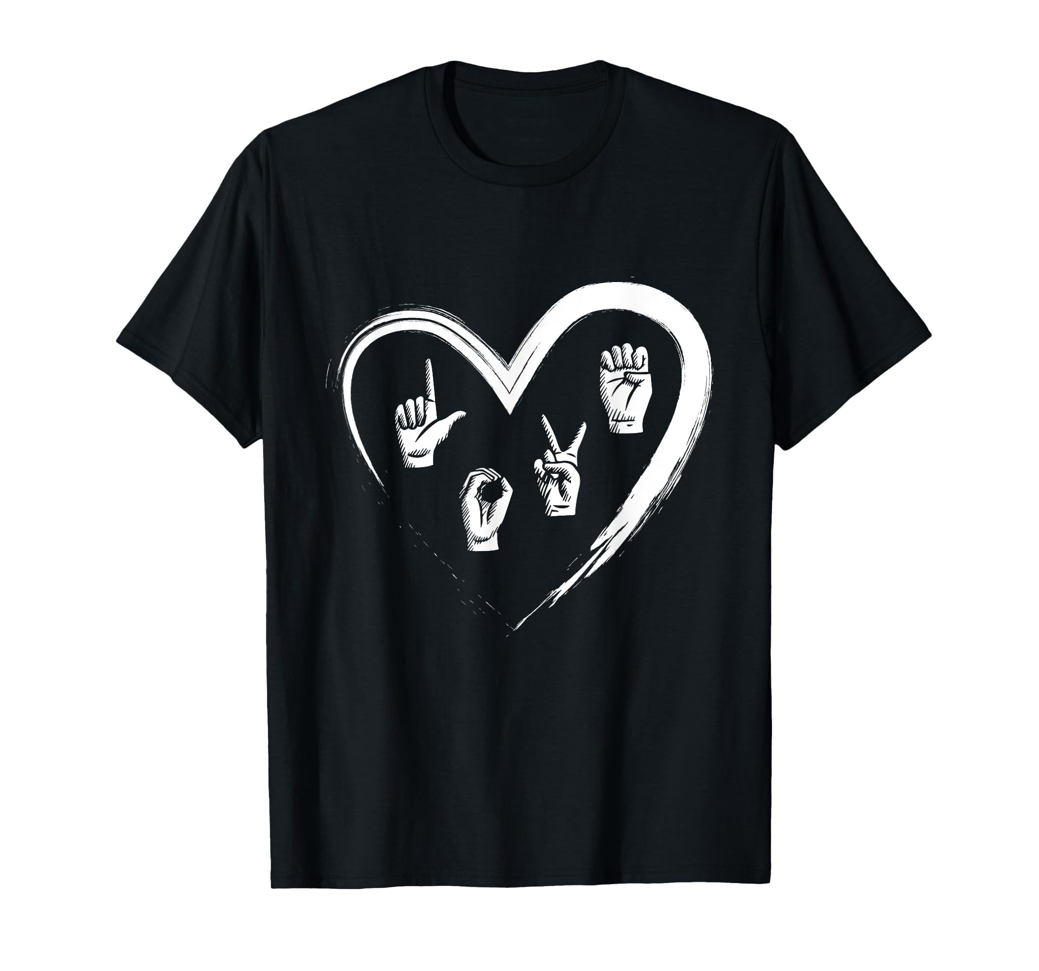 Love Sign Language - ASL Interpreter Translator Deaf T-Shirt - Walmart.com
