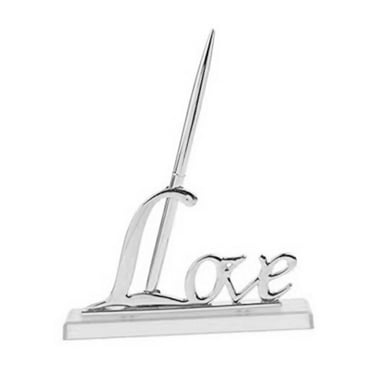 Wedding Guest Pen Signing Pen with Love Stand Base for Wedding Bridal ...