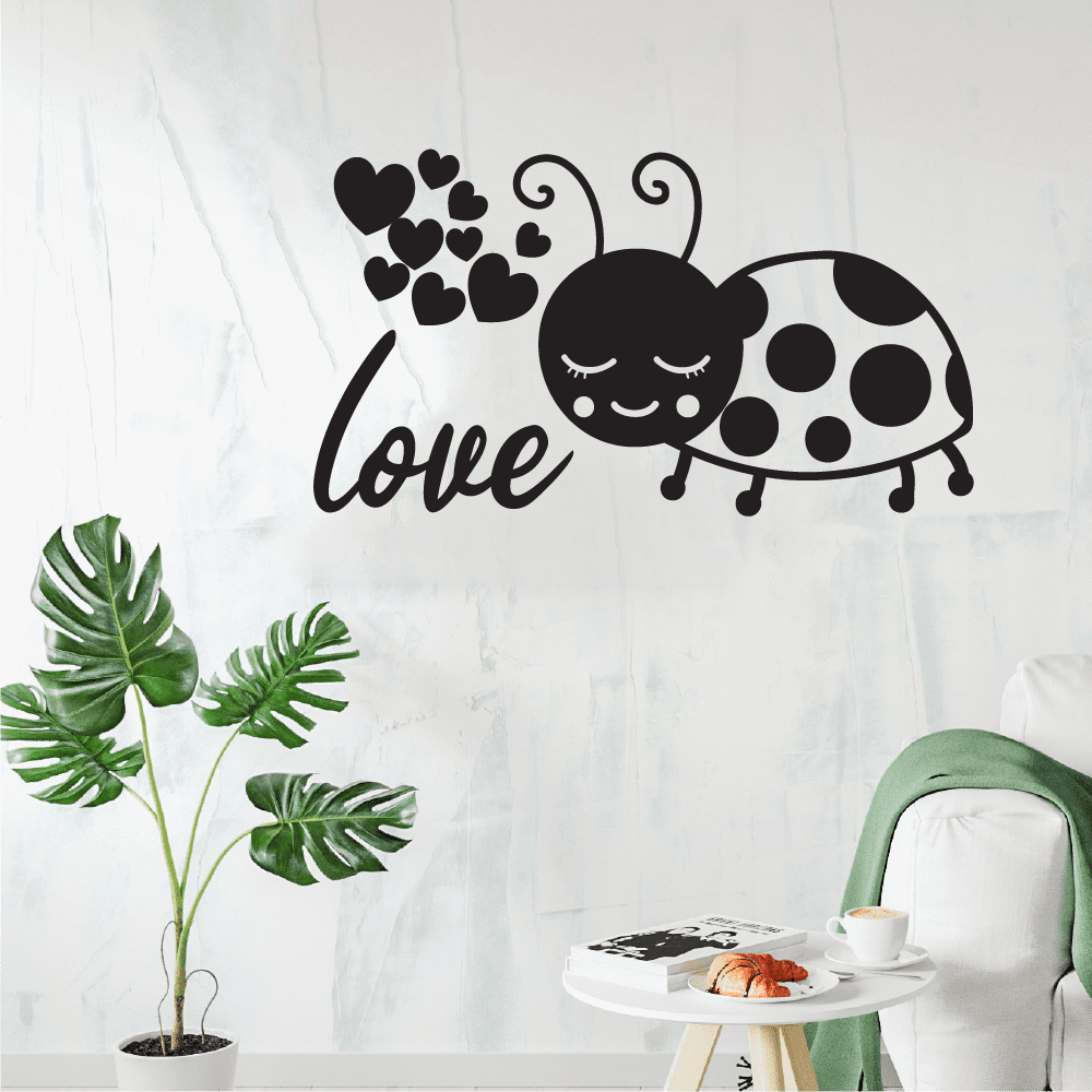 Love Small Hearts Ladybug Ladybugs Lady Bug Bugs Animal Insect Vinyl ...