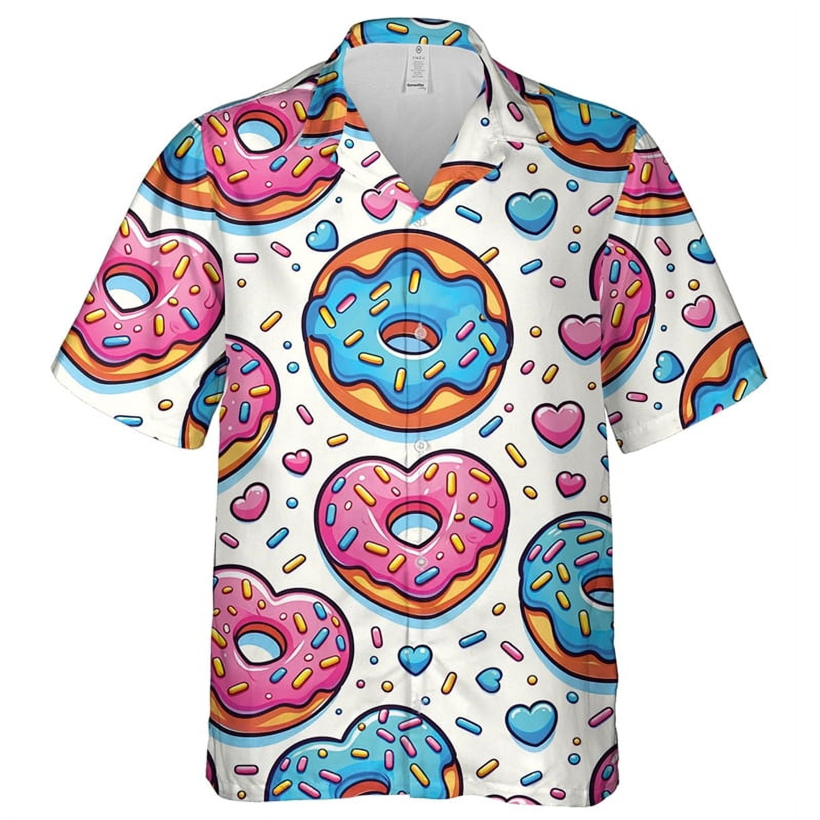 Love Snacks Cake 3D Printed Shirts For Men Clothes Donuts Chocolate ...