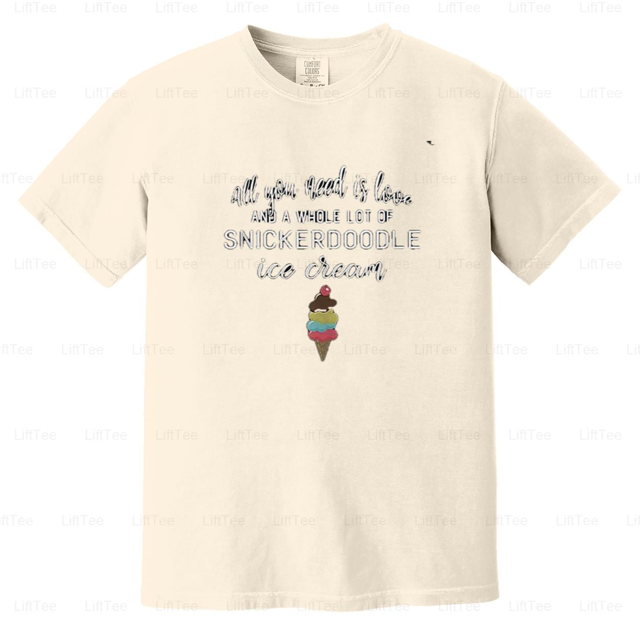Love Snickerdoodle Ice Cream Foodies Dessert Sweet Treat Cinnamon Sugar Comfort Color T-Shirt ...