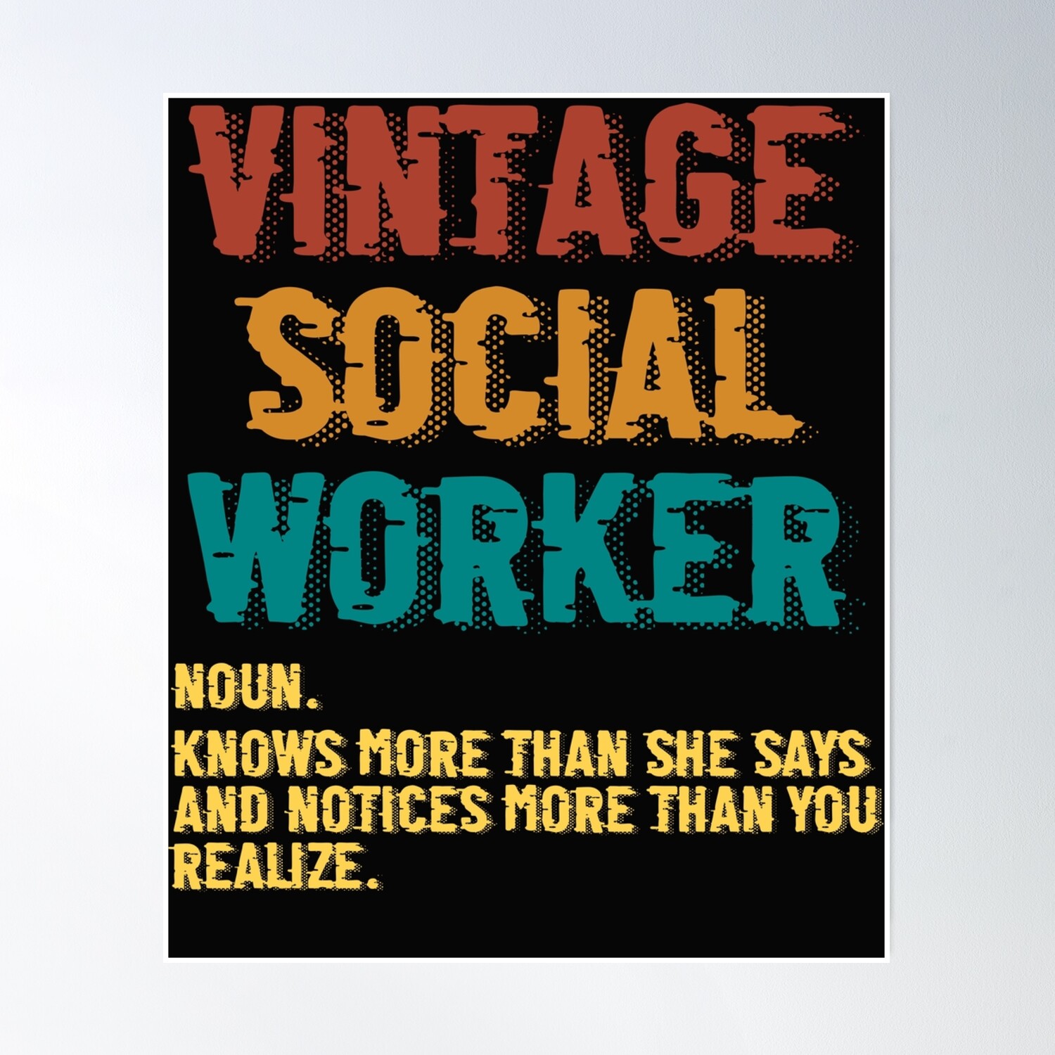 Love Social Worker Hero - Charitable Social Work Matter Poster Wall Art ...