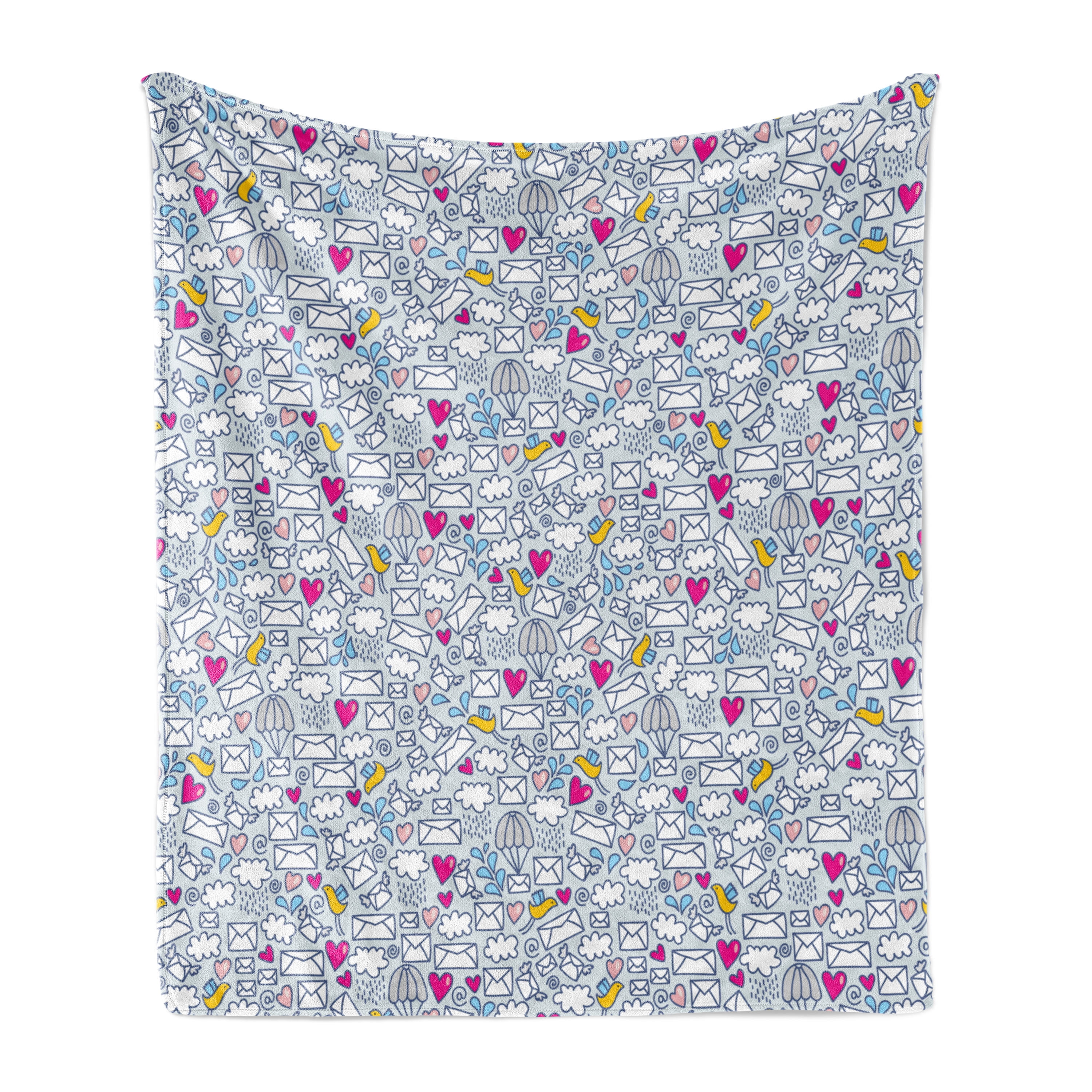 Love Soft Flannel Fleece Throw Blanket, Message Posting Theme Envelopes ...