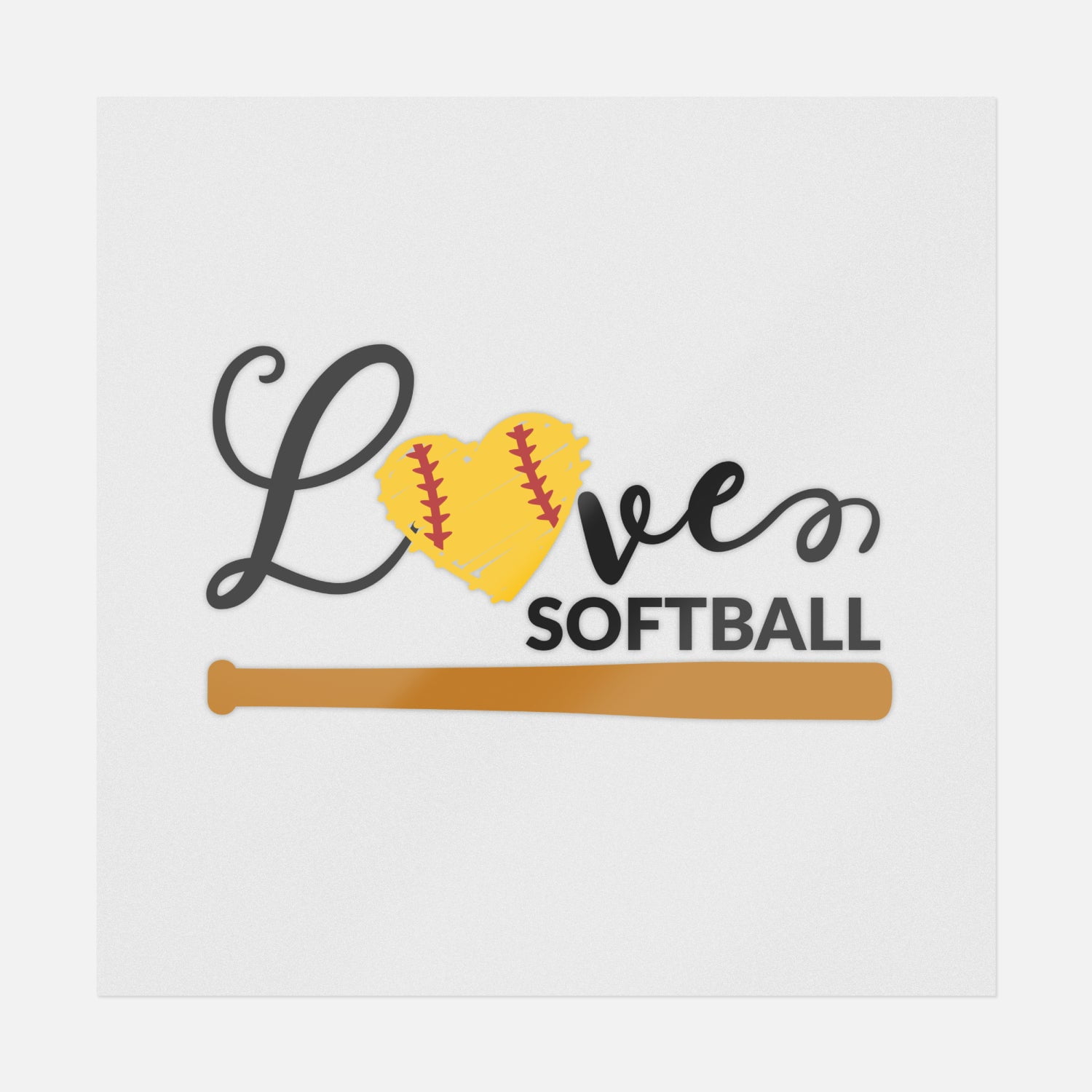 Love Softball Cursive Transfer - Walmart.com