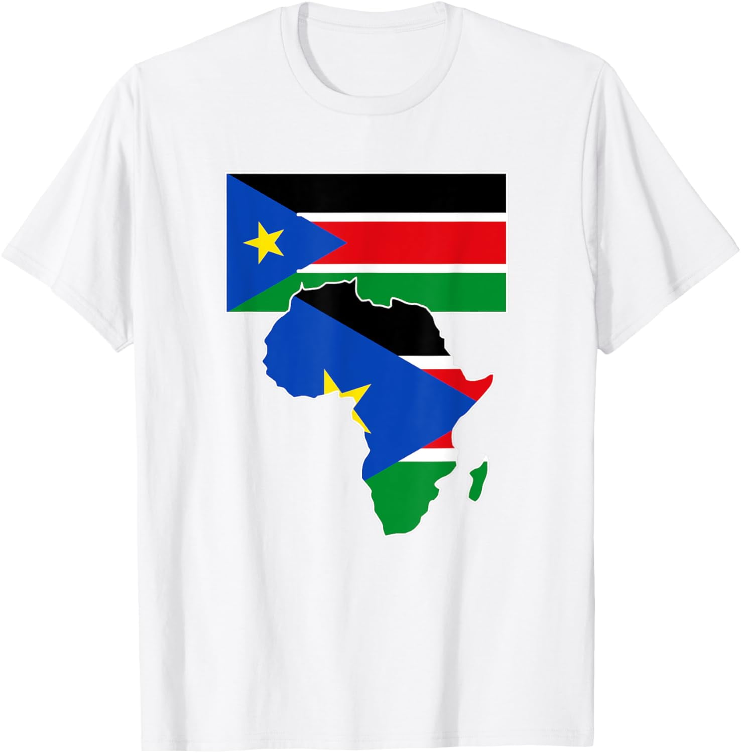 Love South Sudan With Sudanese Flag In Africa Map T-Shirt - Walmart.com