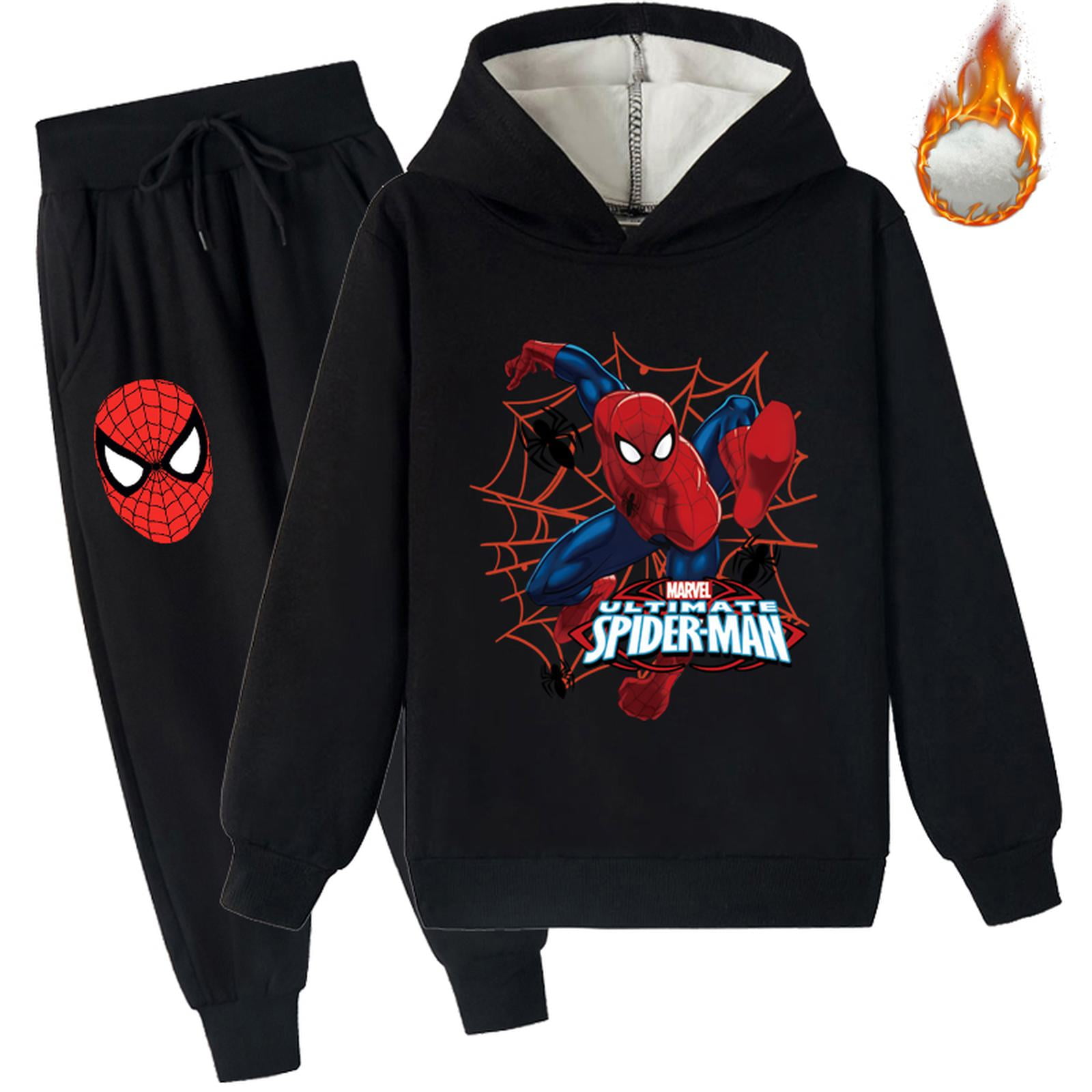Love Spider Cozy Spider-Man Fleece Hoodie Set for Boys and Girls ...