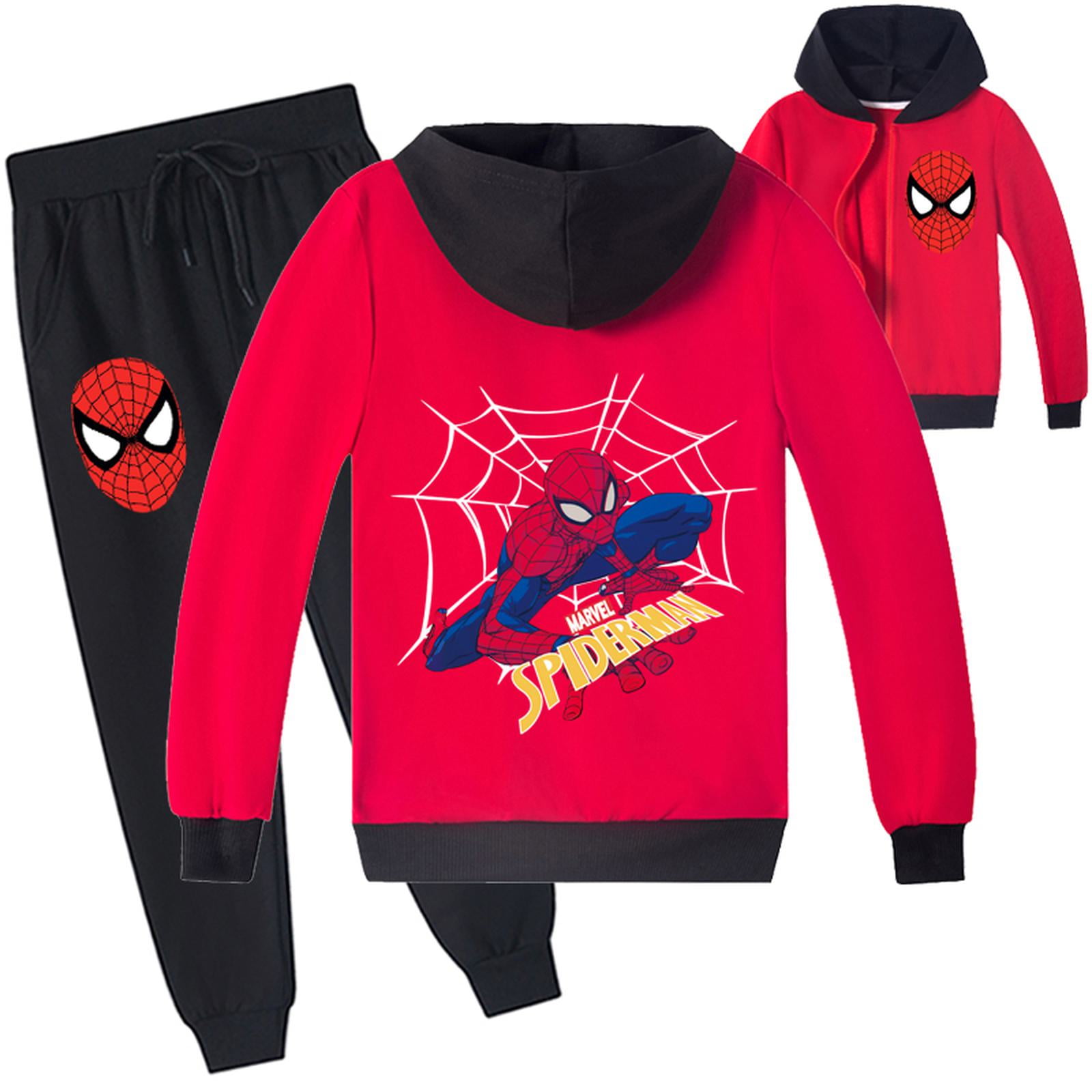 Love Spider Spider-Man Zip-Up Set for Boys and Girls - Cool and Comfy ...