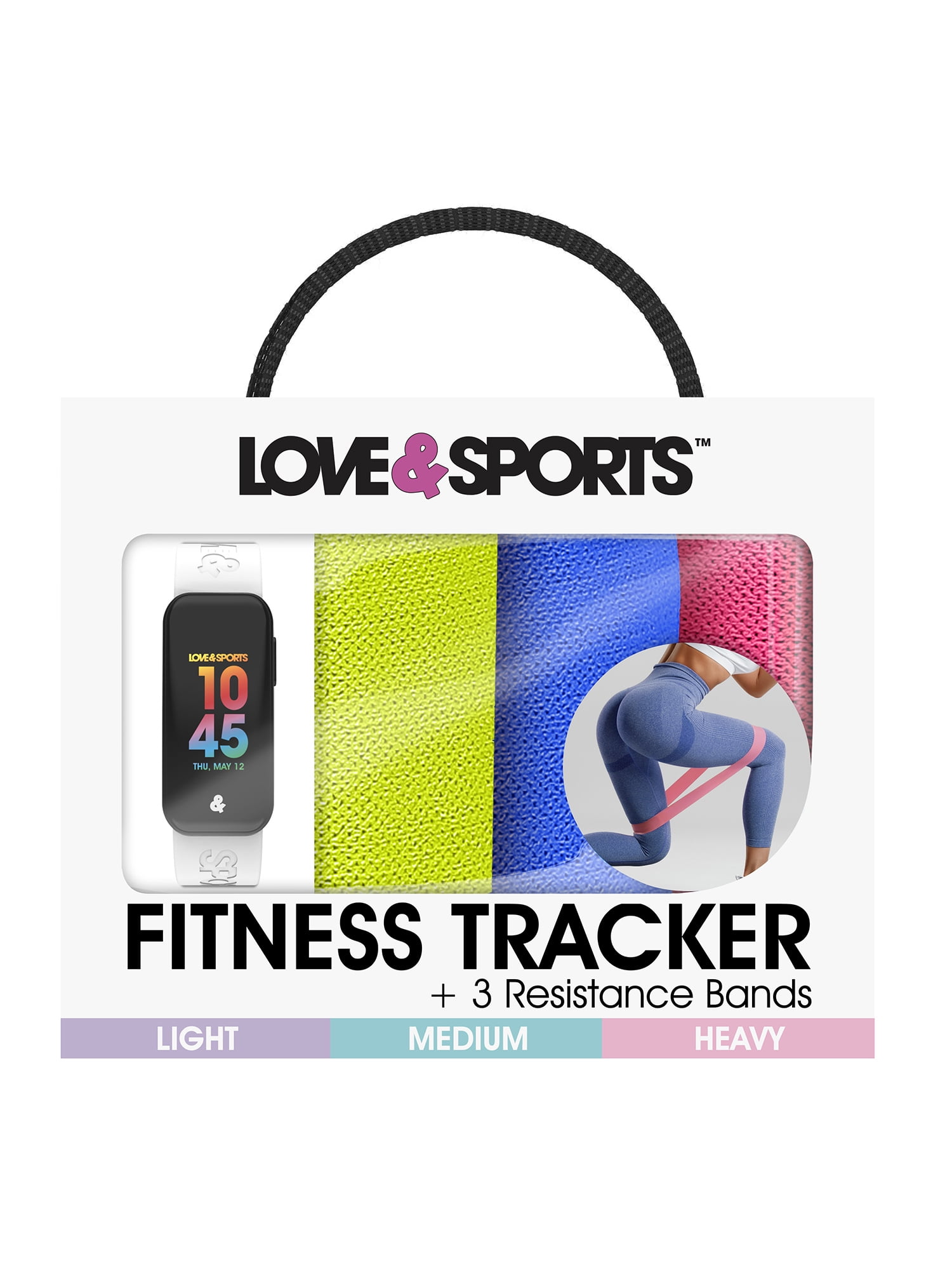 Love & Sports Unisex Adult Fitness Tracker Watch with 3 Resistance ...