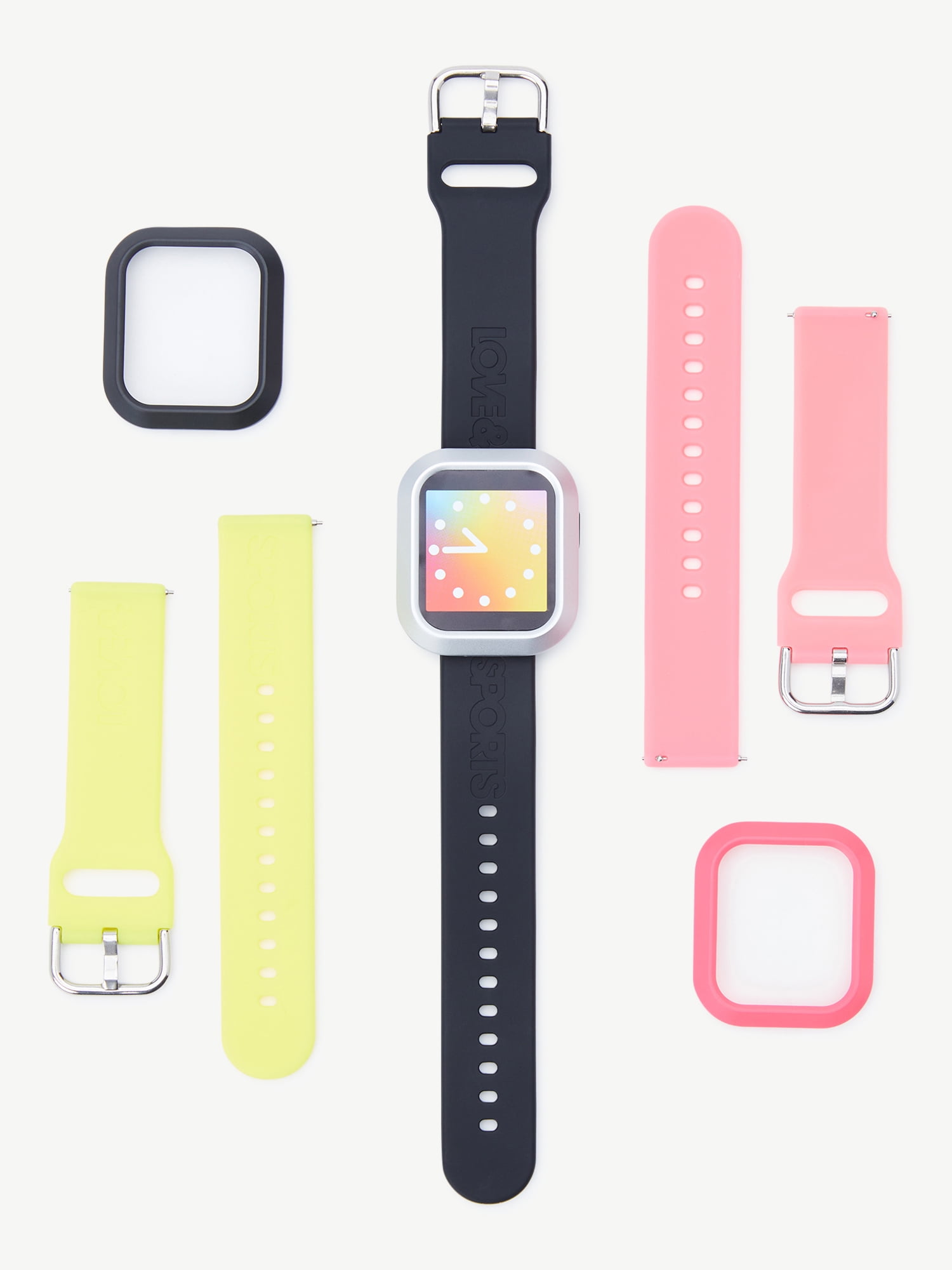 Love & Sports Unisex Adult Smartwatch with Extra Bezels and Straps ...