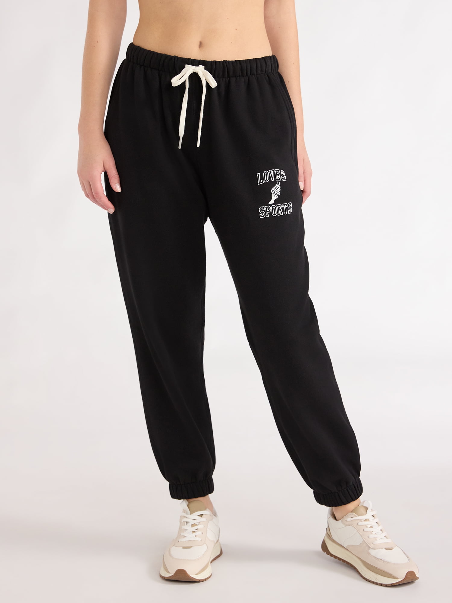 Love & Sports Women's Graphic Print Joggers, Sizes XS-XXXL - Walmart.com