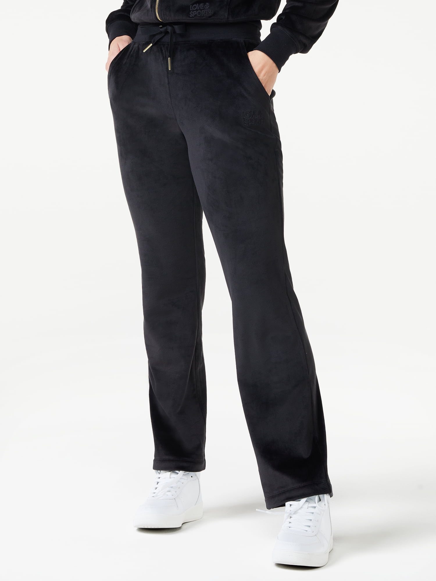 Love & Sports Women's Velour Flare Pants - Walmart.com