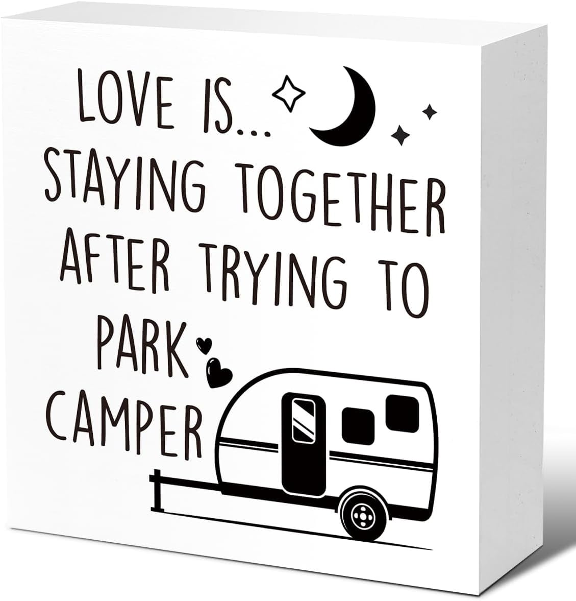 Love is Staying Together Camping Wood Blocks Sign,Camping Desk Decor ...