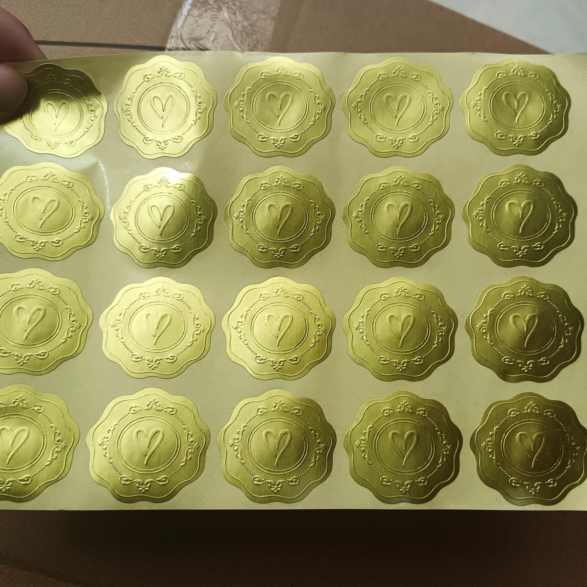 Love Sticker Adhesive Sealing Sticker Stereo Excavation Steel Stamping ...