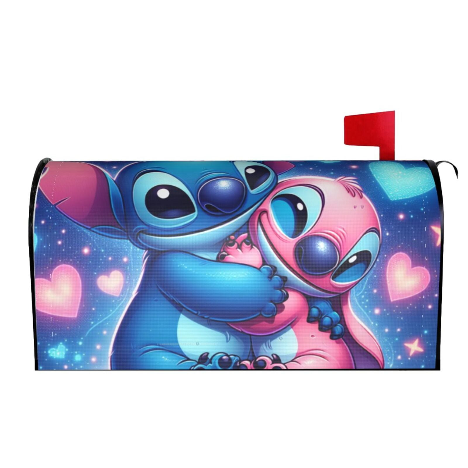 Love Stitch And Angel 3 Cartoon Character Mailbox Cover Magnetic ...