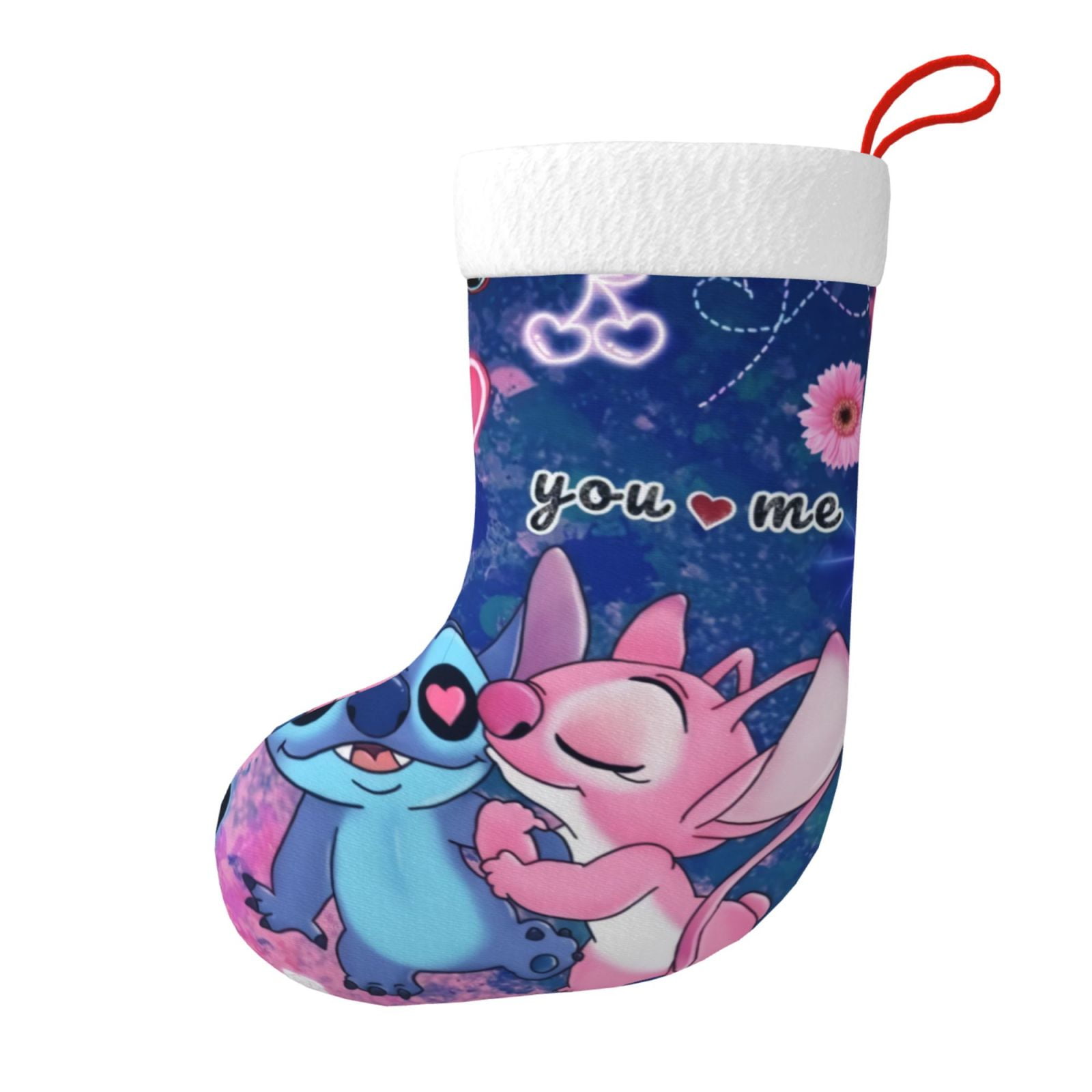 Love Stitch And Angel Christmas Stocking 18 Inch,Love Stitch And Angel ...