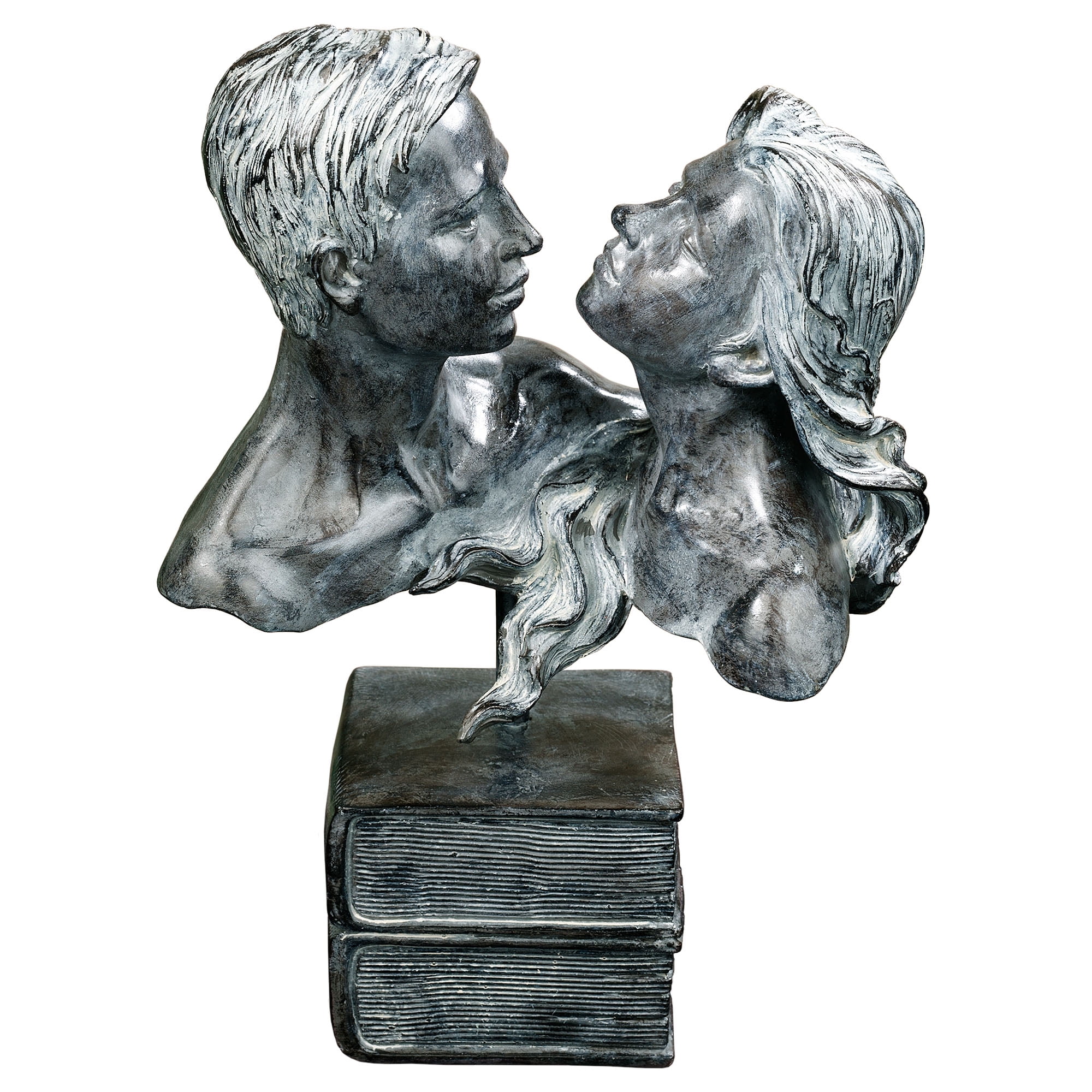 Love Stories Romantic Tabletop Sculpture with Book Base Gray 8"W x 5"D ...