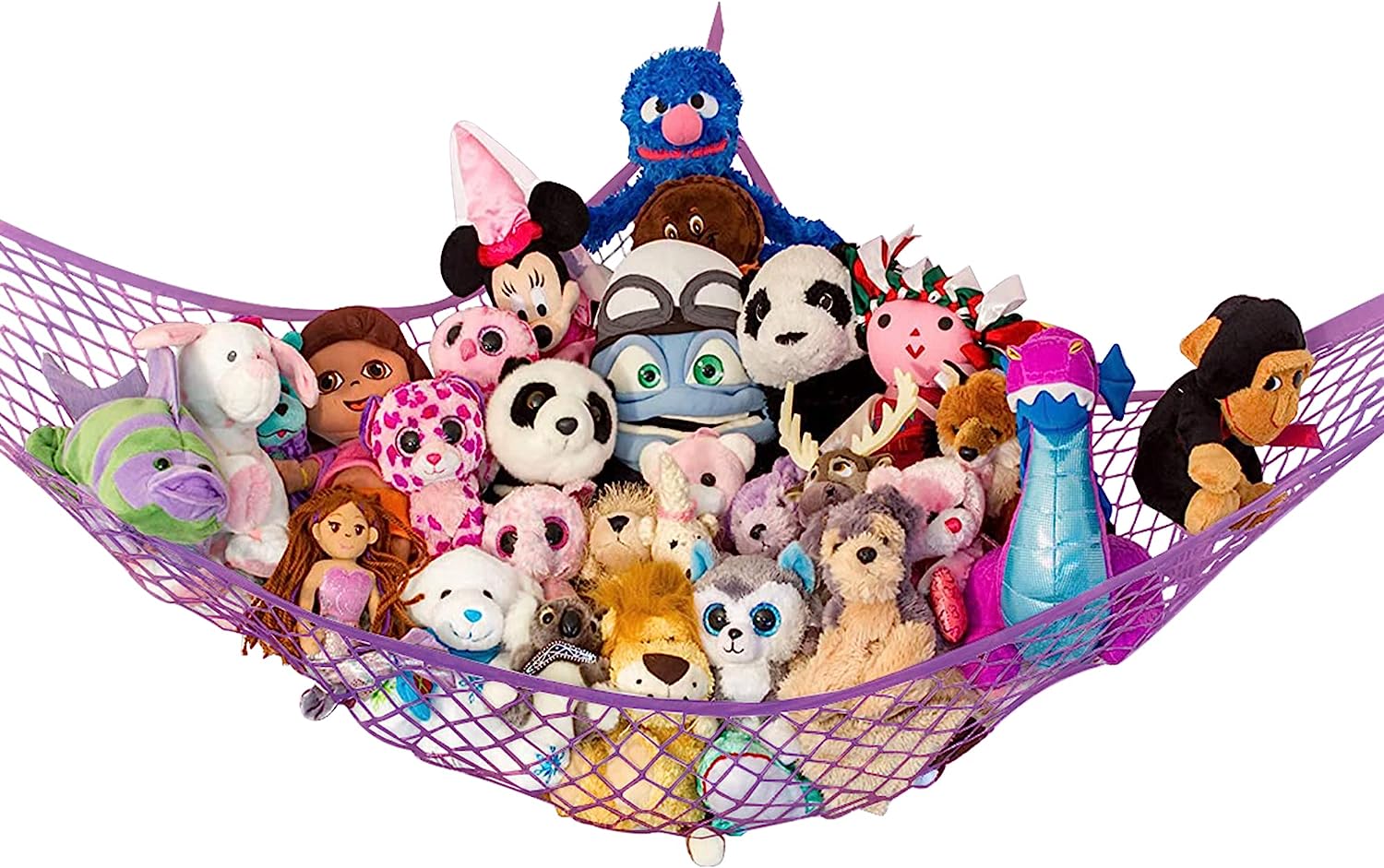 Love Stuffed Animal Hammock | Corner Hanging Organizer, Stuffed Animal ...