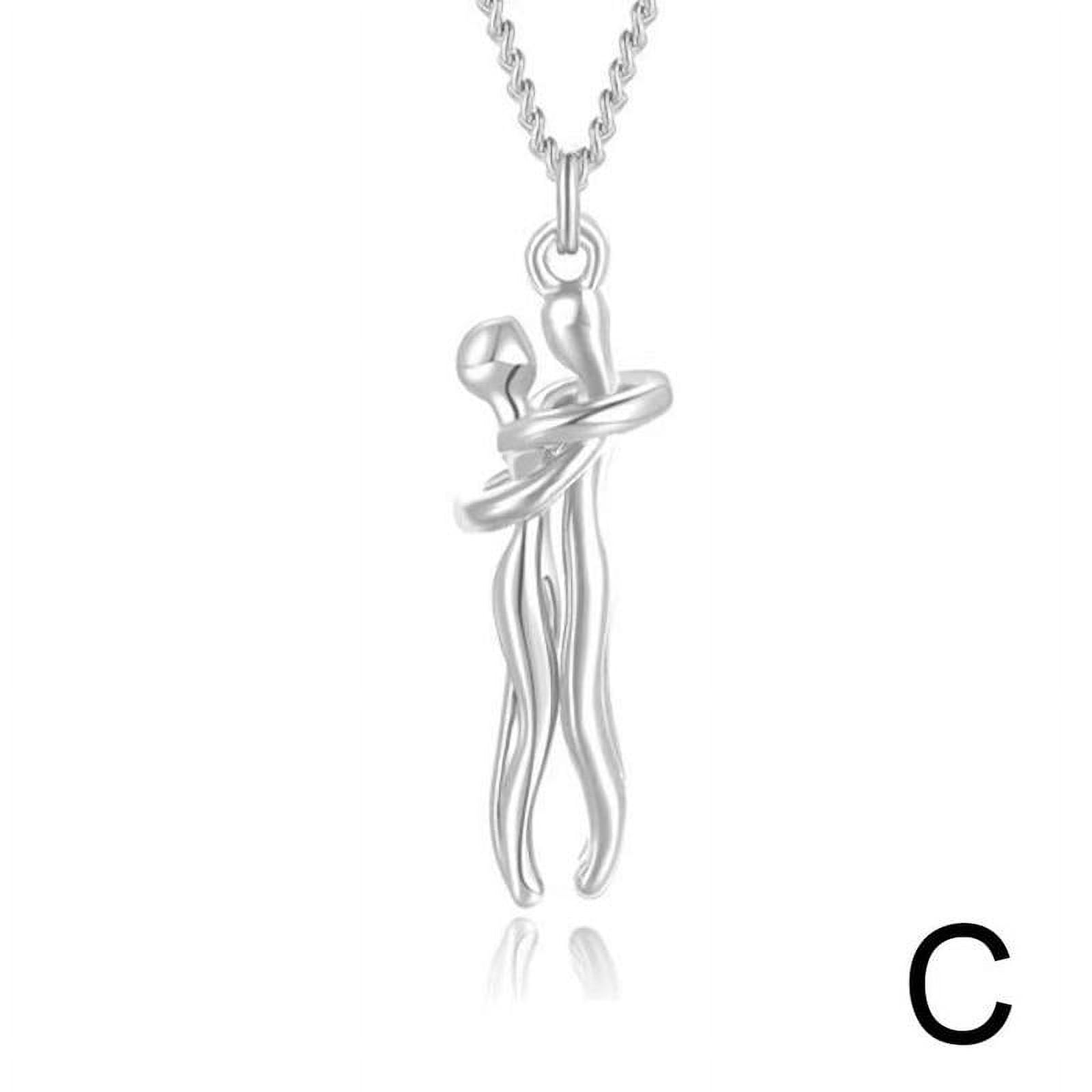 Love Style Hug Necklace Adjustable Chain with Pendant For Men Gift ...