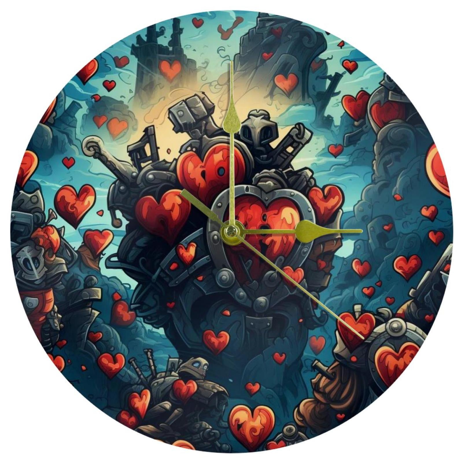 Love Stylish Circular Wall Clock - Durable Acrylic Material - Modern ...